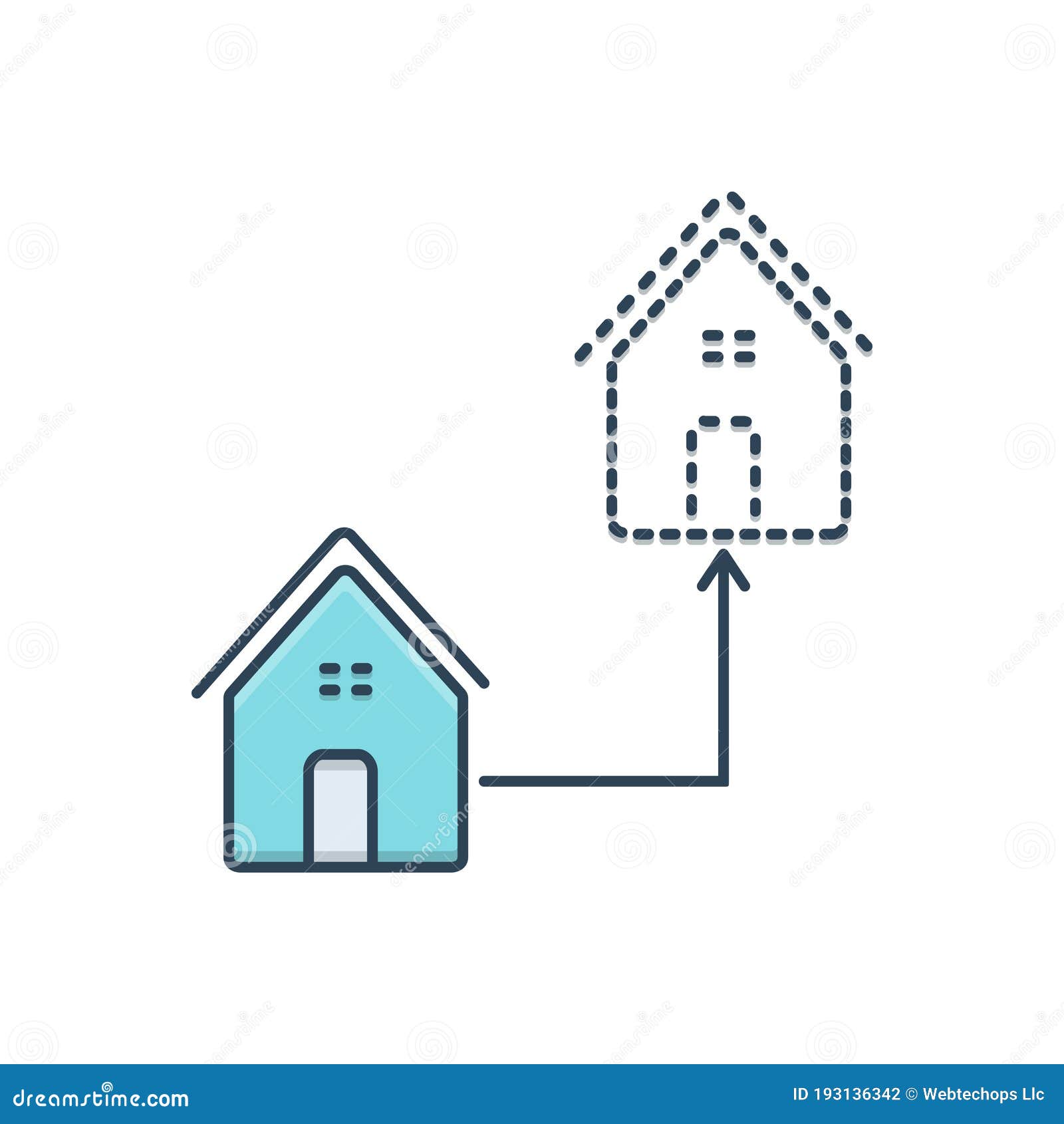 Color Illustration Icon for Relocate, Moving and Relocation Stock ...