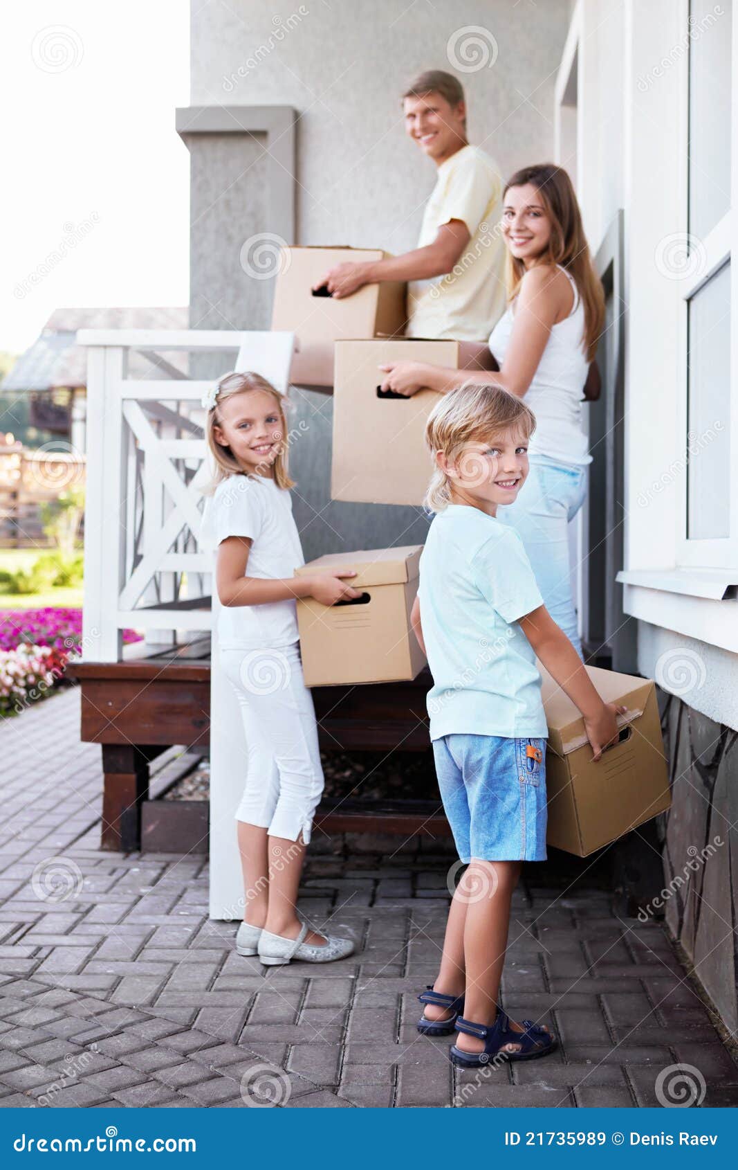 Relocating stock image. Image of adults, exterior, smiling - 21735989