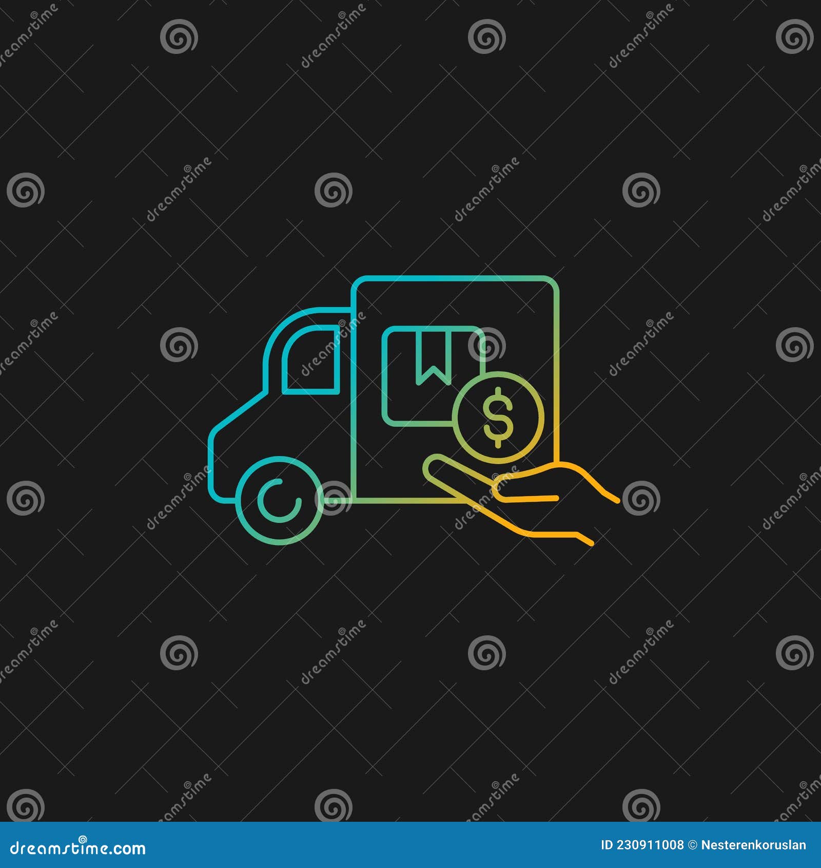 Relocation Assistance Gradient Vector Icon for Dark Theme Stock Vector ...