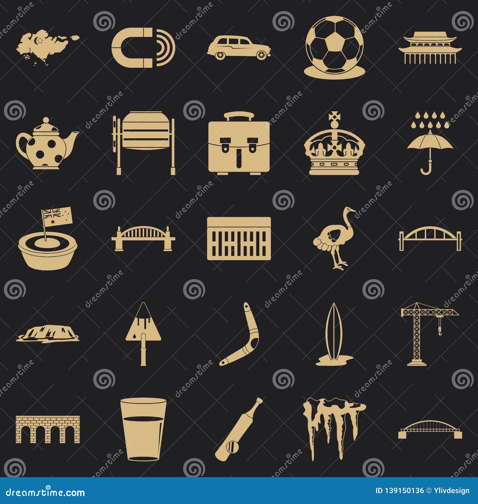 Relocation Icons Set, Simple Style Stock Vector - Illustration of ...
