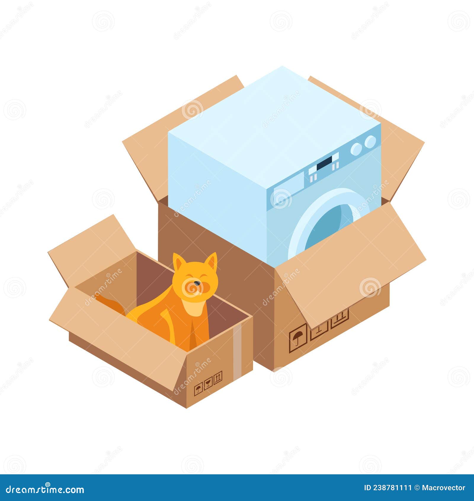 Relocation Isometric Icon stock vector. Illustration of apartment ...