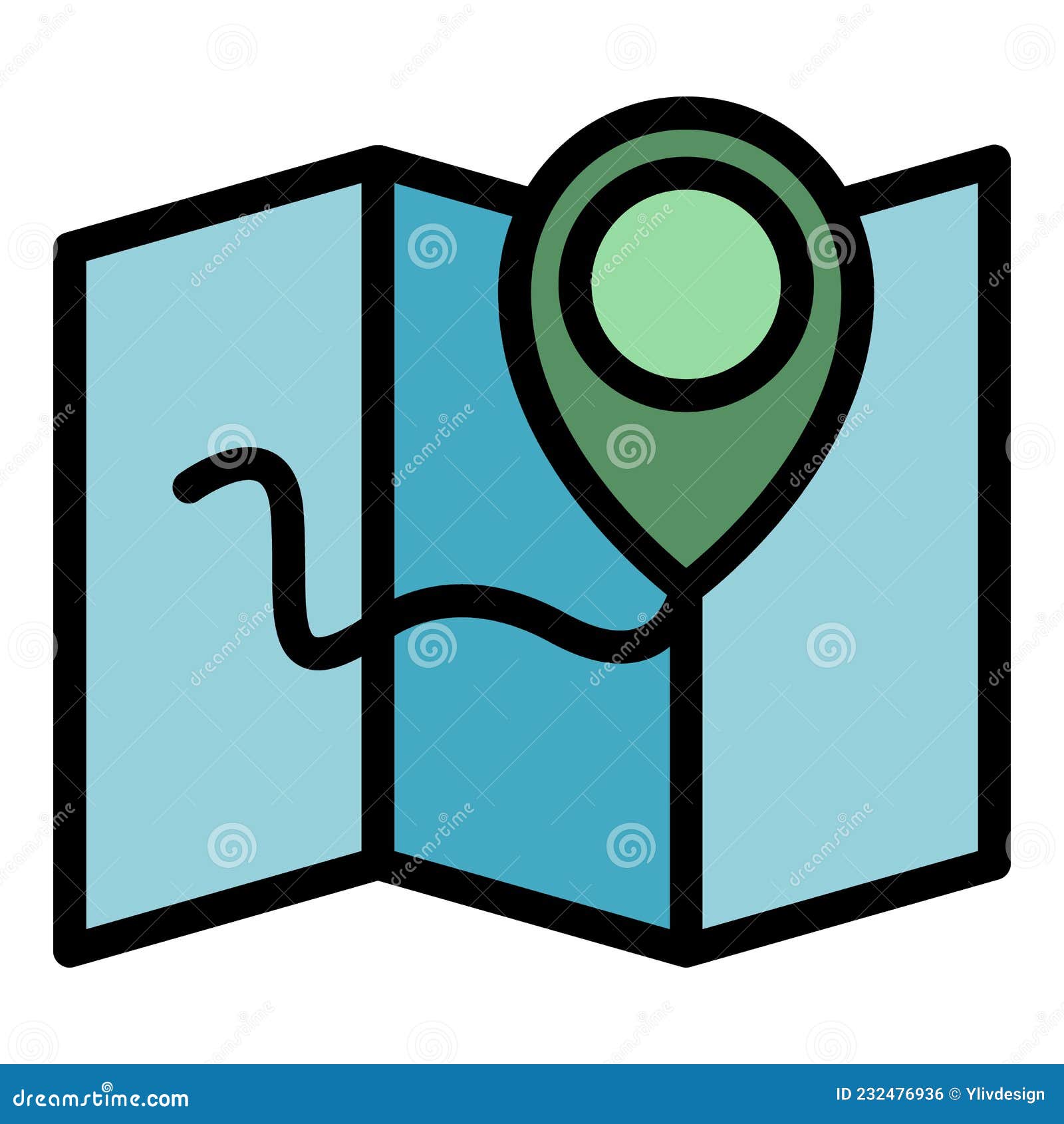 Relocation Map Icon Color Outline Vector Stock Vector - Illustration of ...