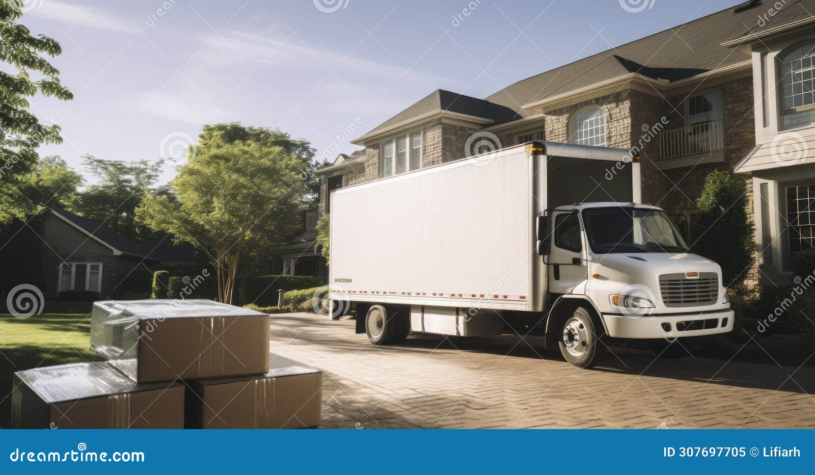 Relocation Ready - a Moving Van Parked Outside, Signaling a New Chapter ...