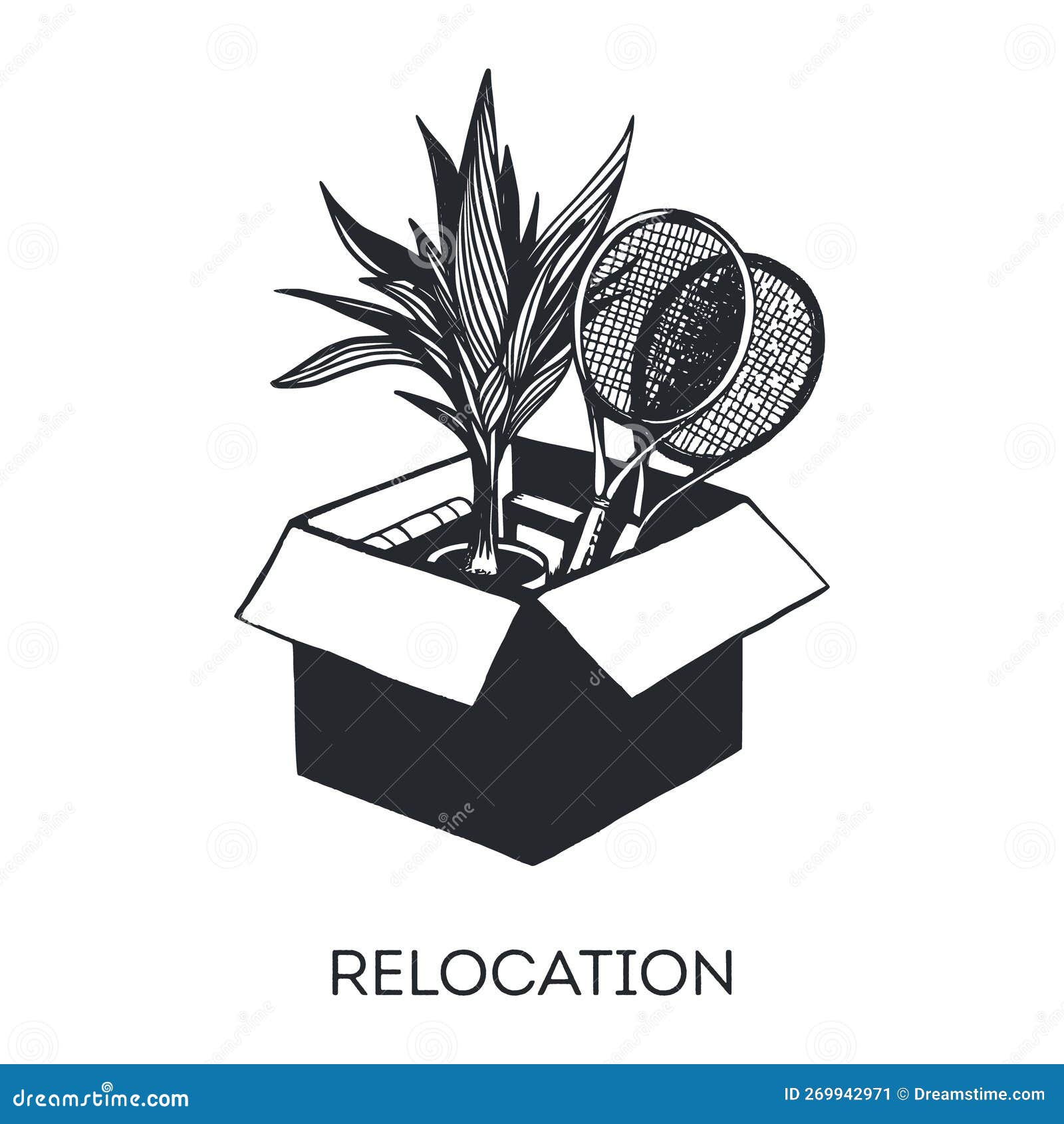 Relocation Vector Illustration Stock Vector - Illustration of delivery ...