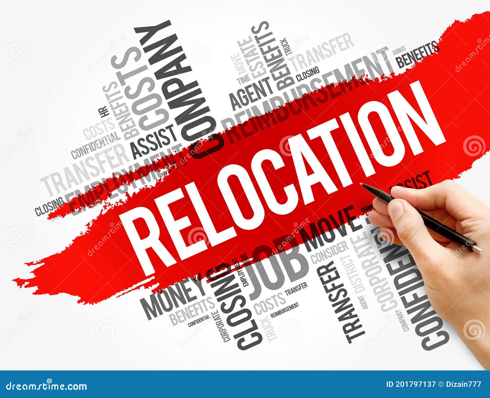 Relocation Word Cloud Collage, Business Concept Stock Image - Image of ...