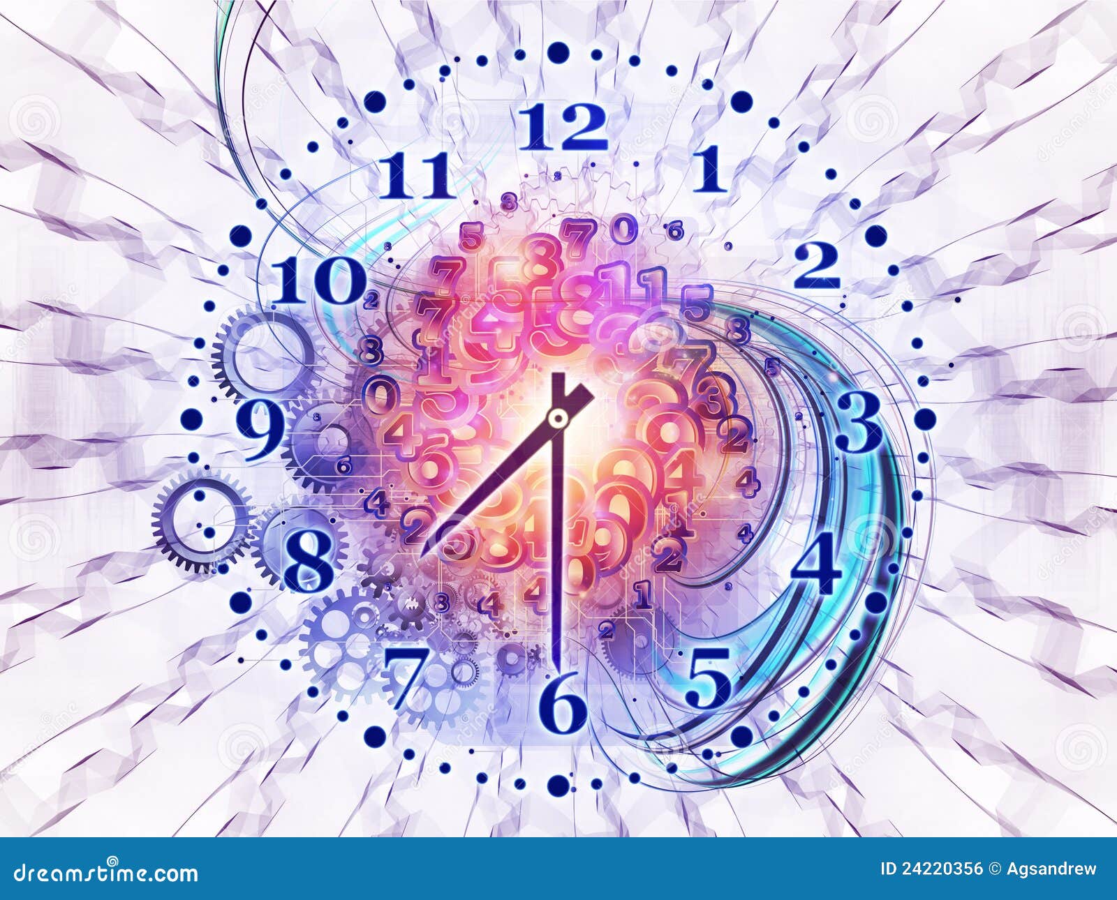 Reloj abstracto stock de ilustración. Ilustración de gire - 24220356