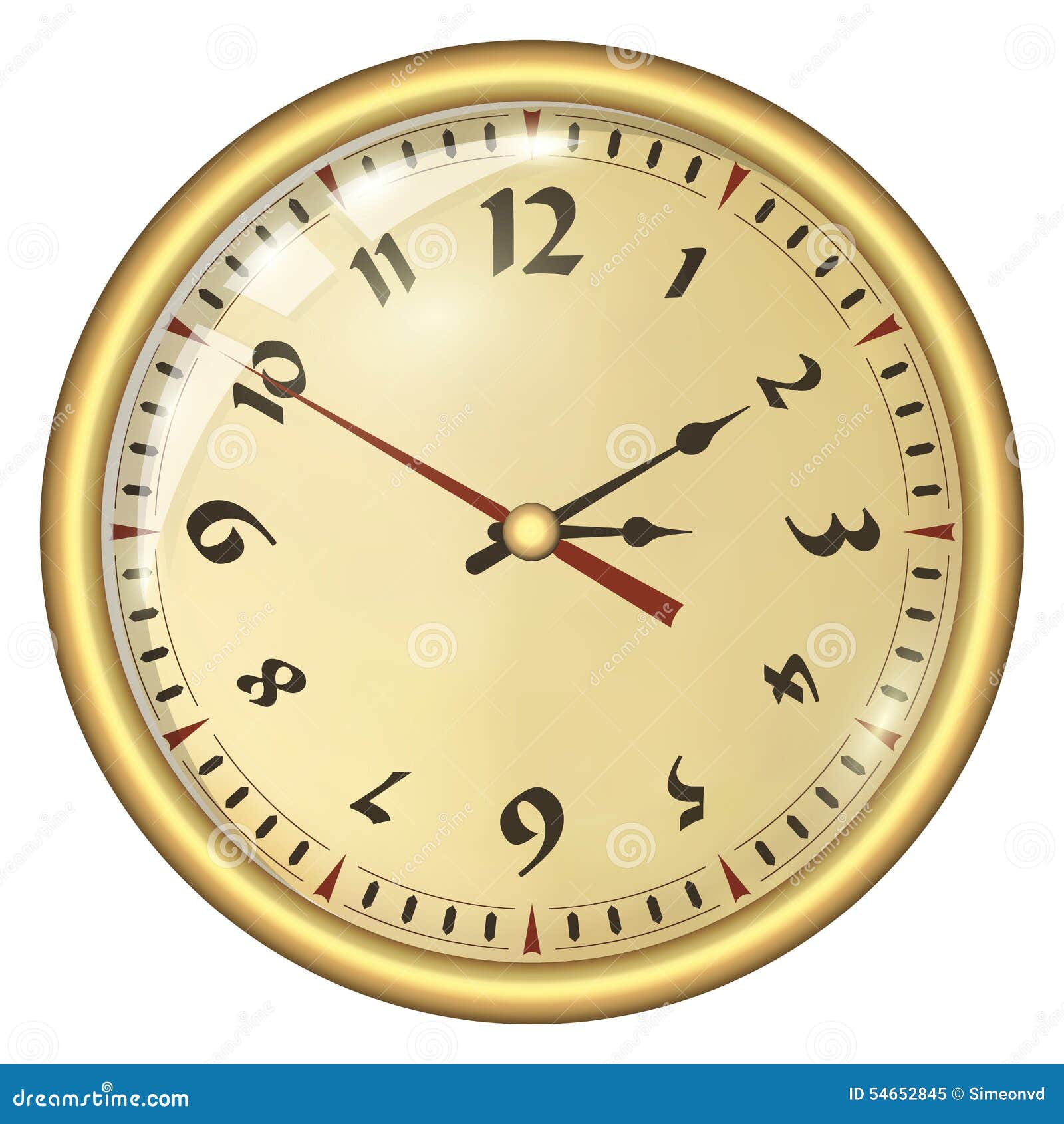 Reloj analogico ilustración del vector. Ilustración de acometidas ...