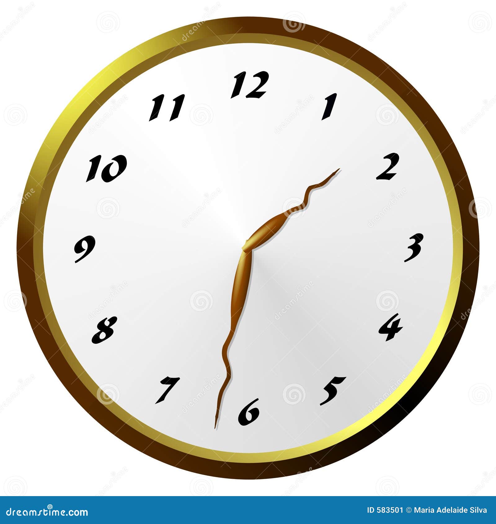 Reloj analogico stock de ilustración. Ilustración de reloj - 583501