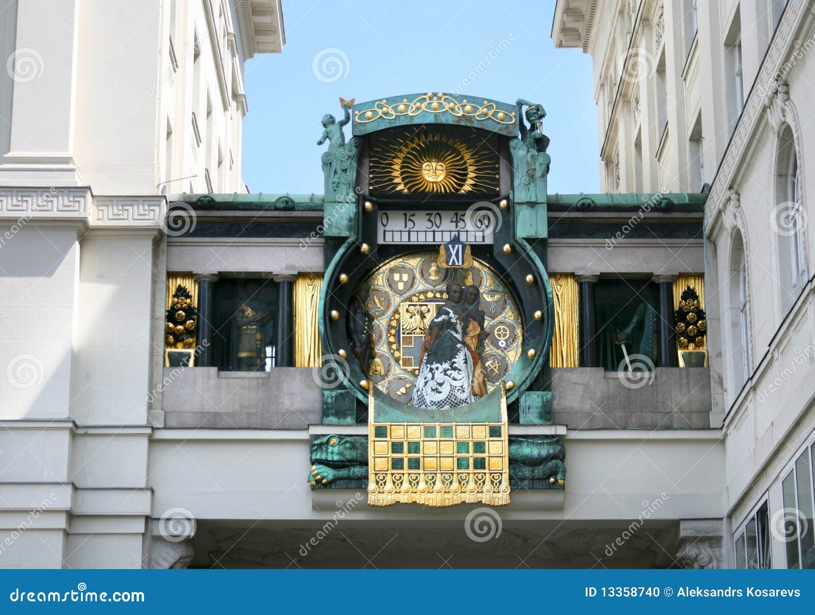 Reloj astronómico Viena foto de archivo. Imagen de europa - 13358740