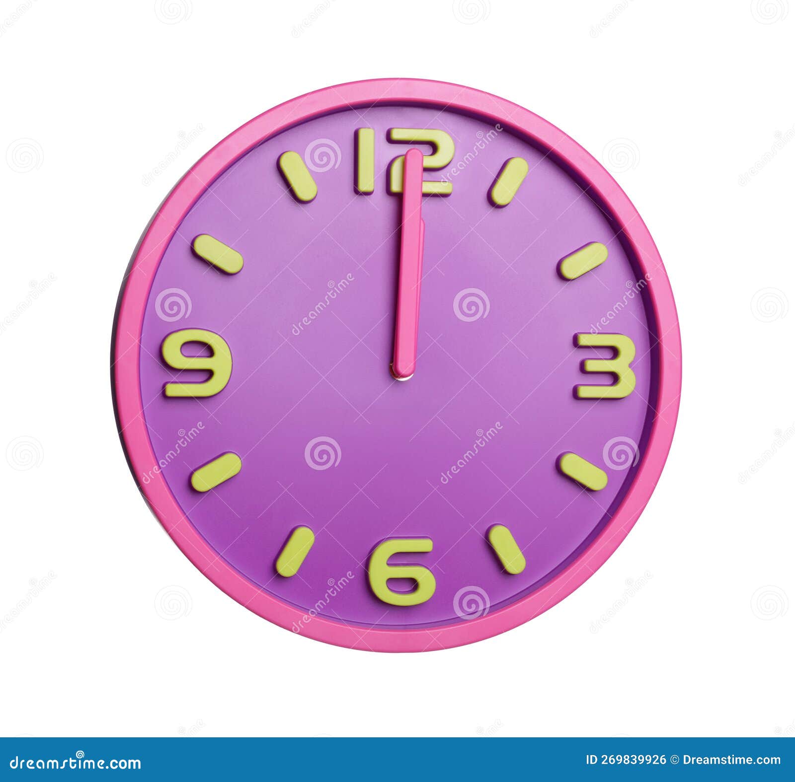 Reloj Circular Brillante Aislado En Blanco. Elemento Interior Foto de ...