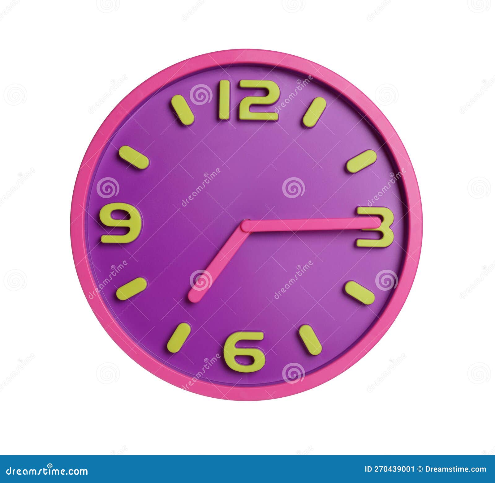 Reloj Circular Brillante Aislado En Blanco. Elemento Interior Imagen de ...