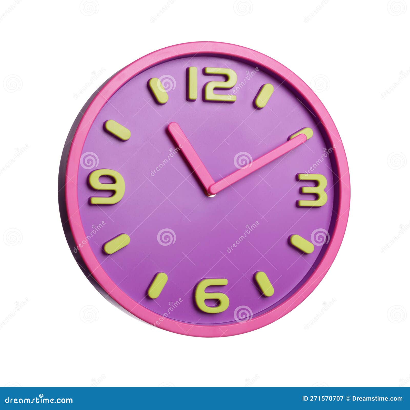 Reloj Circular Brillante Aislado En Blanco. Elemento Interior Imagen de ...