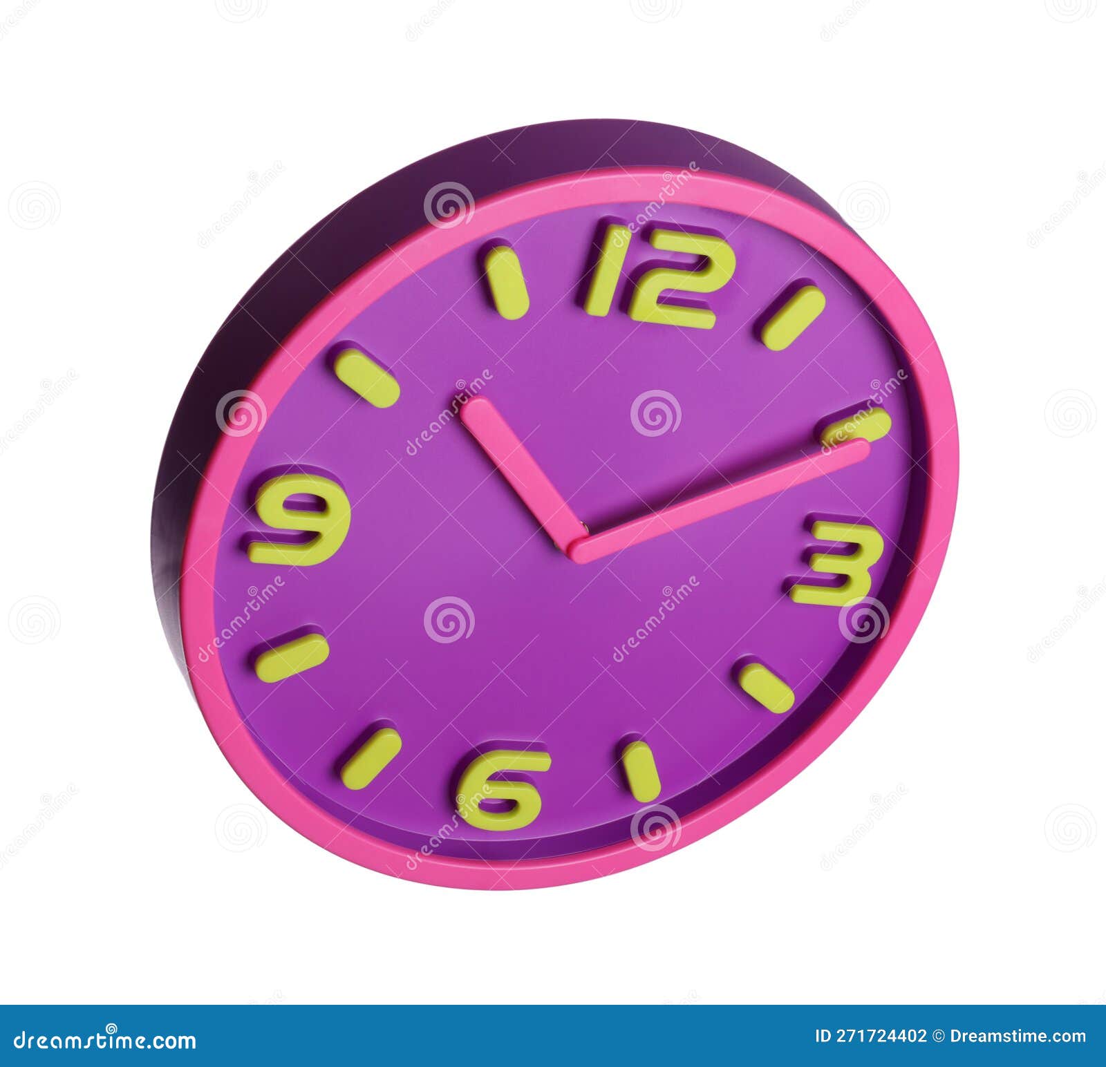 Reloj Circular Brillante Aislado En Blanco. Elemento Interior Foto de ...