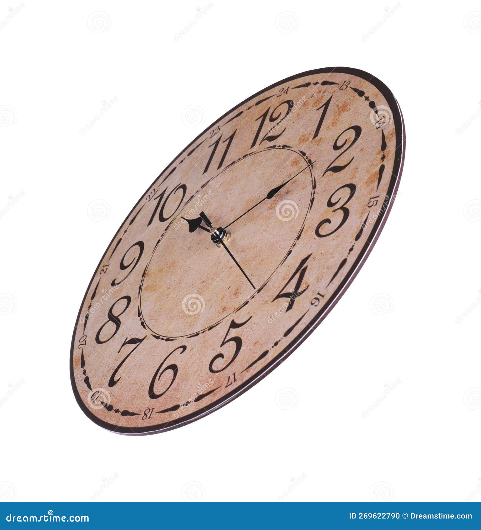 Reloj Circular Elegante Aislado En Blanco. Elemento Interior Foto de ...