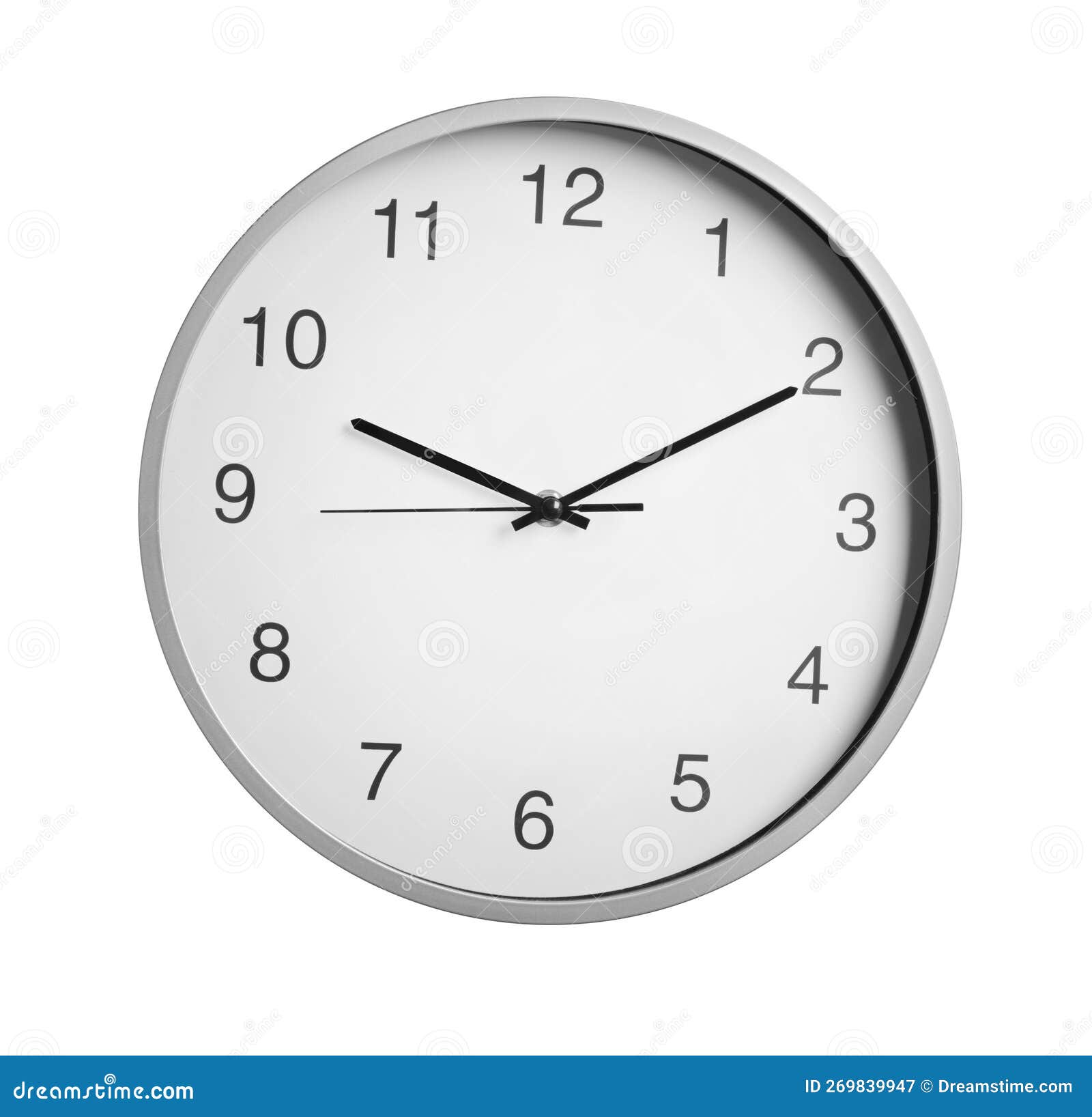 Reloj Circular Elegante Aislado En Blanco. Elemento Interior Imagen de ...