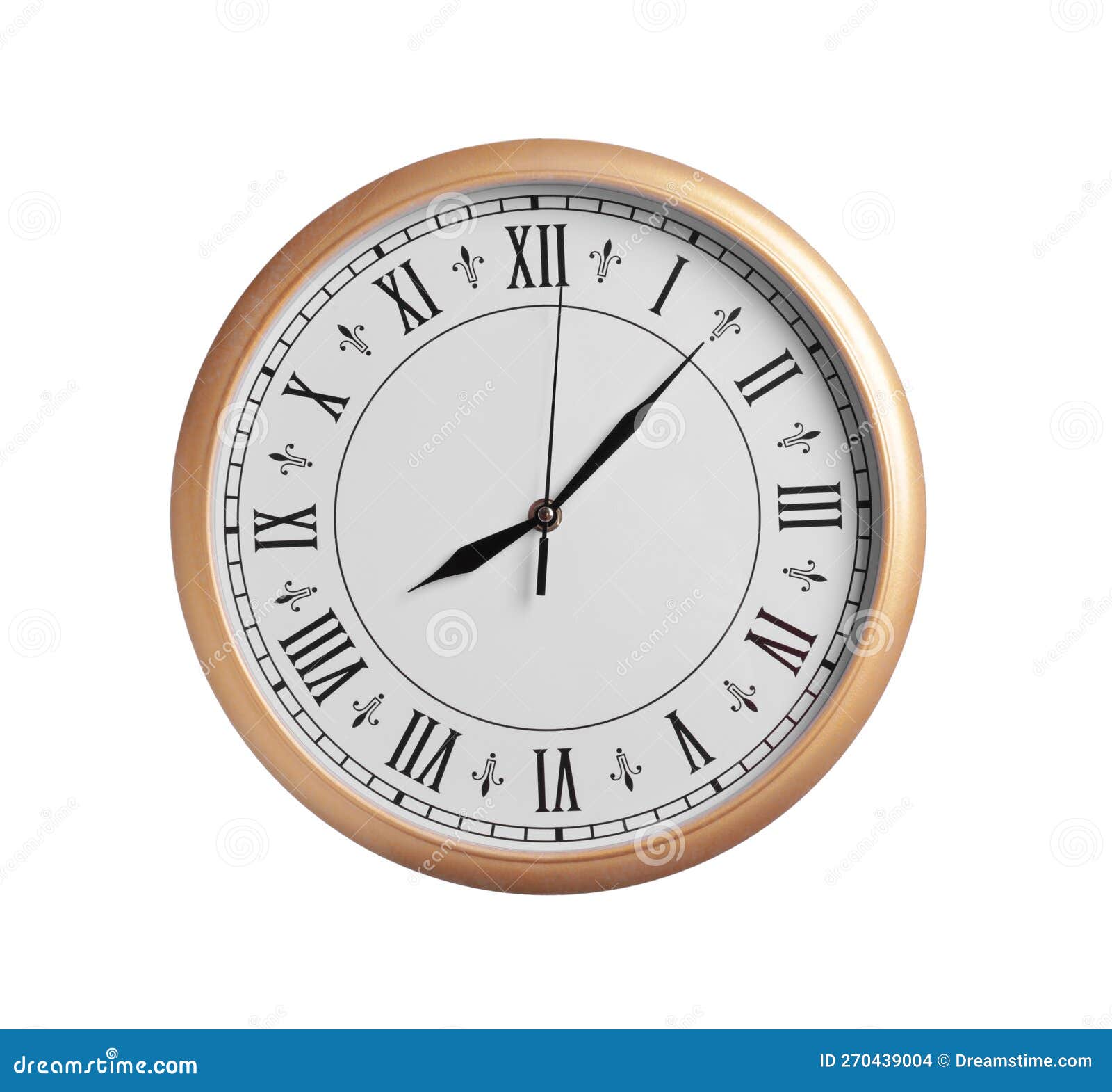 Reloj Circular Elegante Aislado En Blanco. Elemento Interior Foto de ...