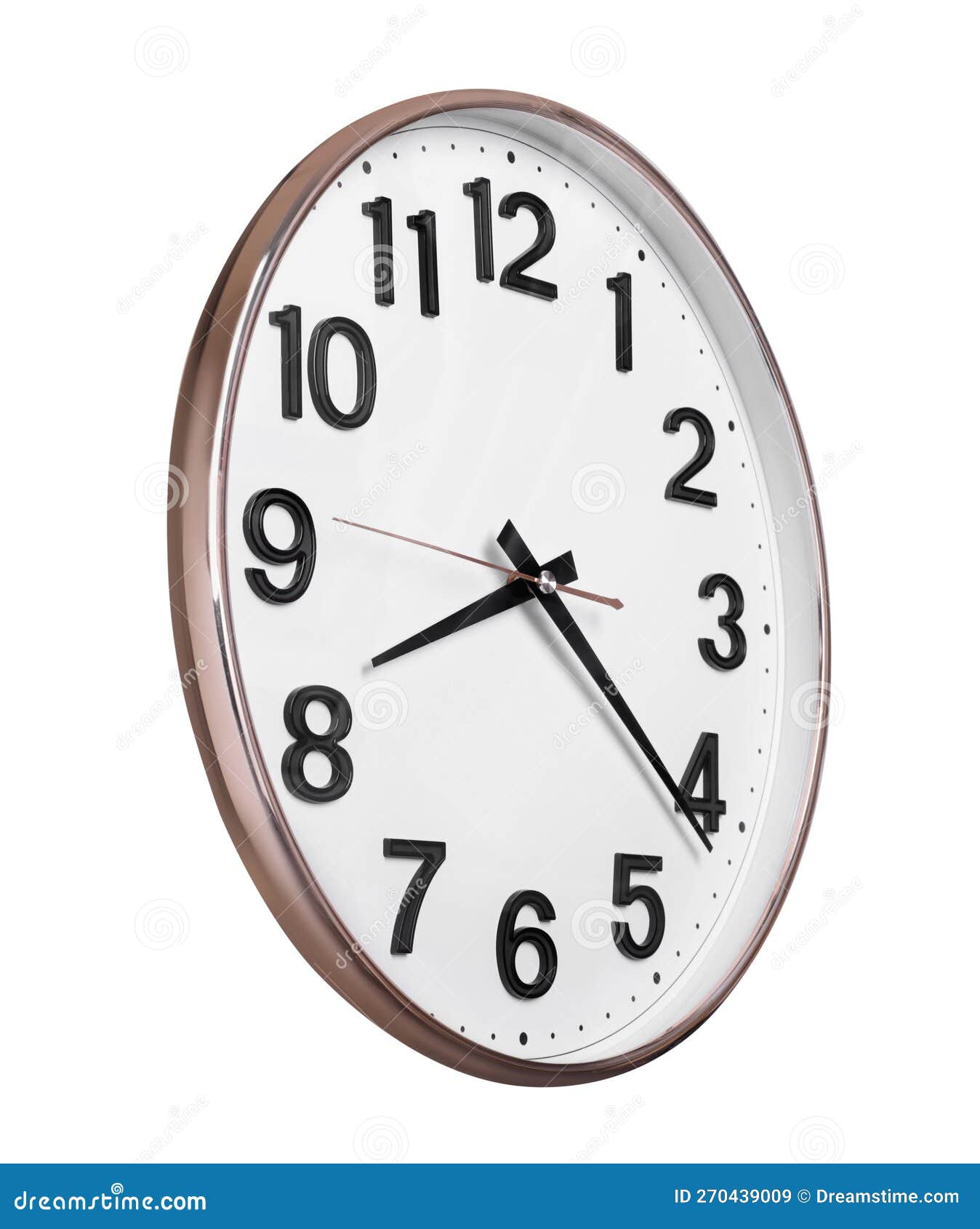 Reloj Circular Elegante Aislado En Blanco. Elemento Interior Imagen de ...