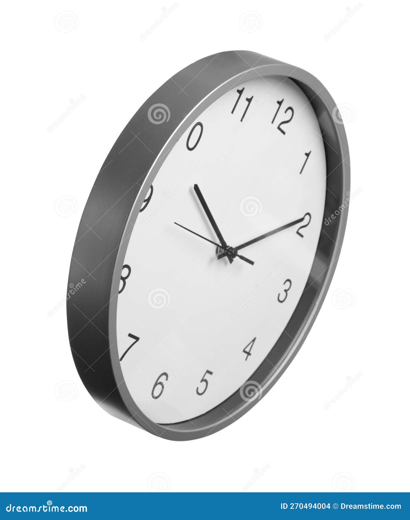 Reloj Circular Elegante Aislado En Blanco. Elemento Interior Foto de ...
