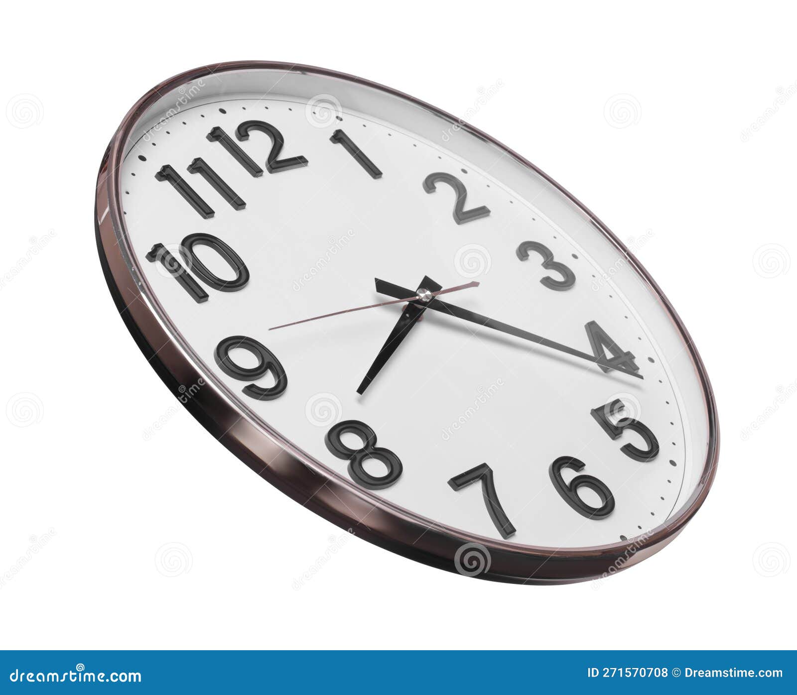 Reloj Circular Elegante Aislado En Blanco. Elemento Interior Foto de ...