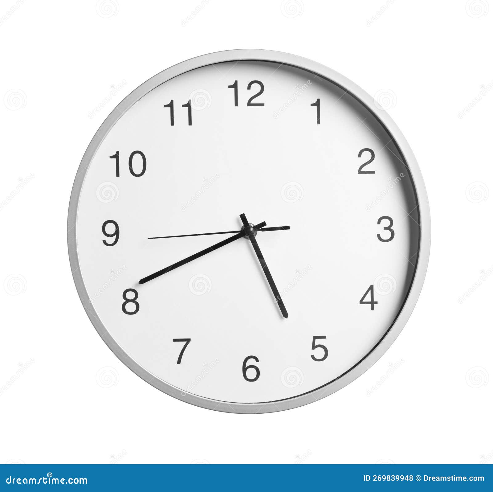 Reloj Circular Elegante Aislado En Blanco. Elemento Interior Stock de ...