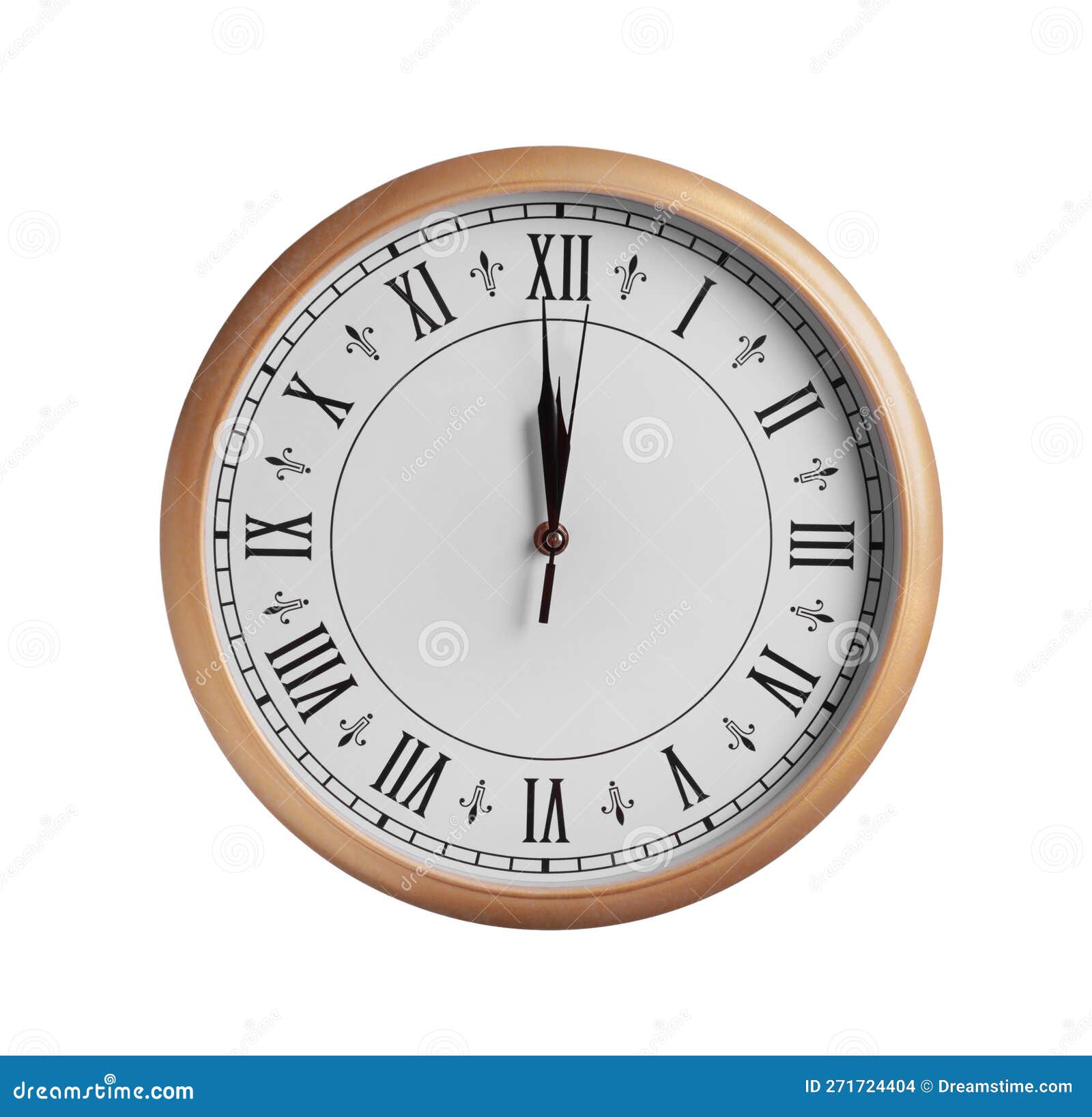 Reloj Circular Elegante Aislado En Blanco. Elemento Interior Foto de ...