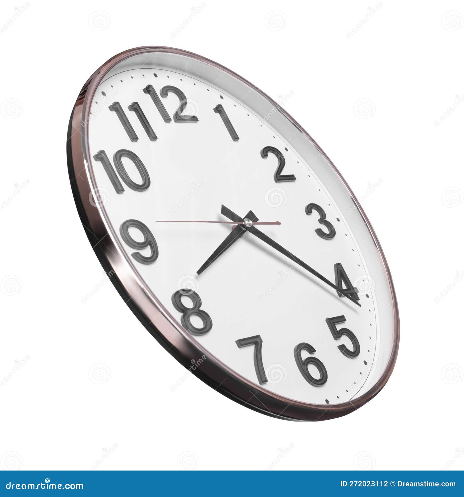 Reloj Circular Elegante Aislado En Blanco. Elemento Interior Foto de ...