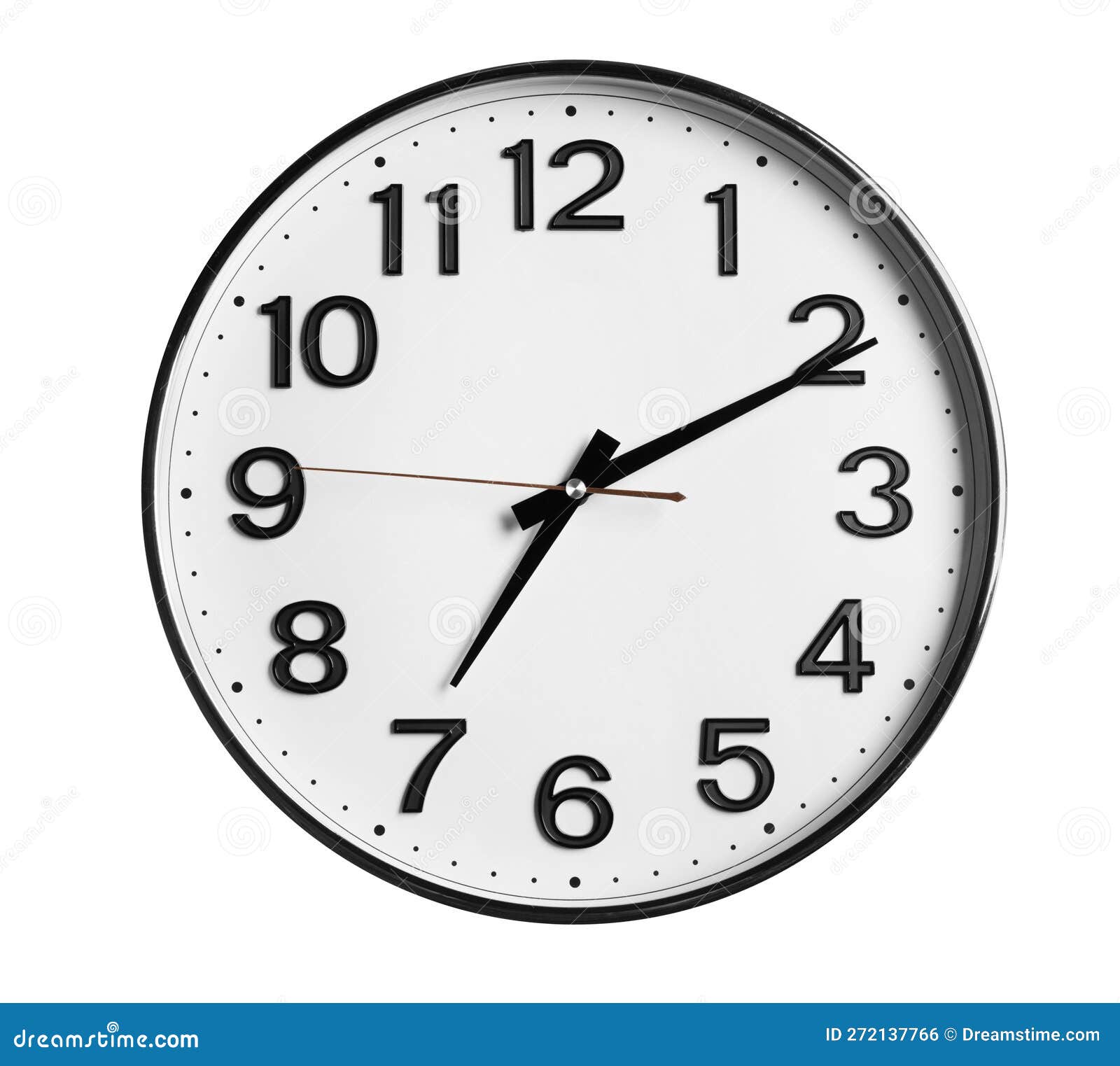 Reloj Circular Elegante Aislado En Blanco. Elemento Interior Foto de ...