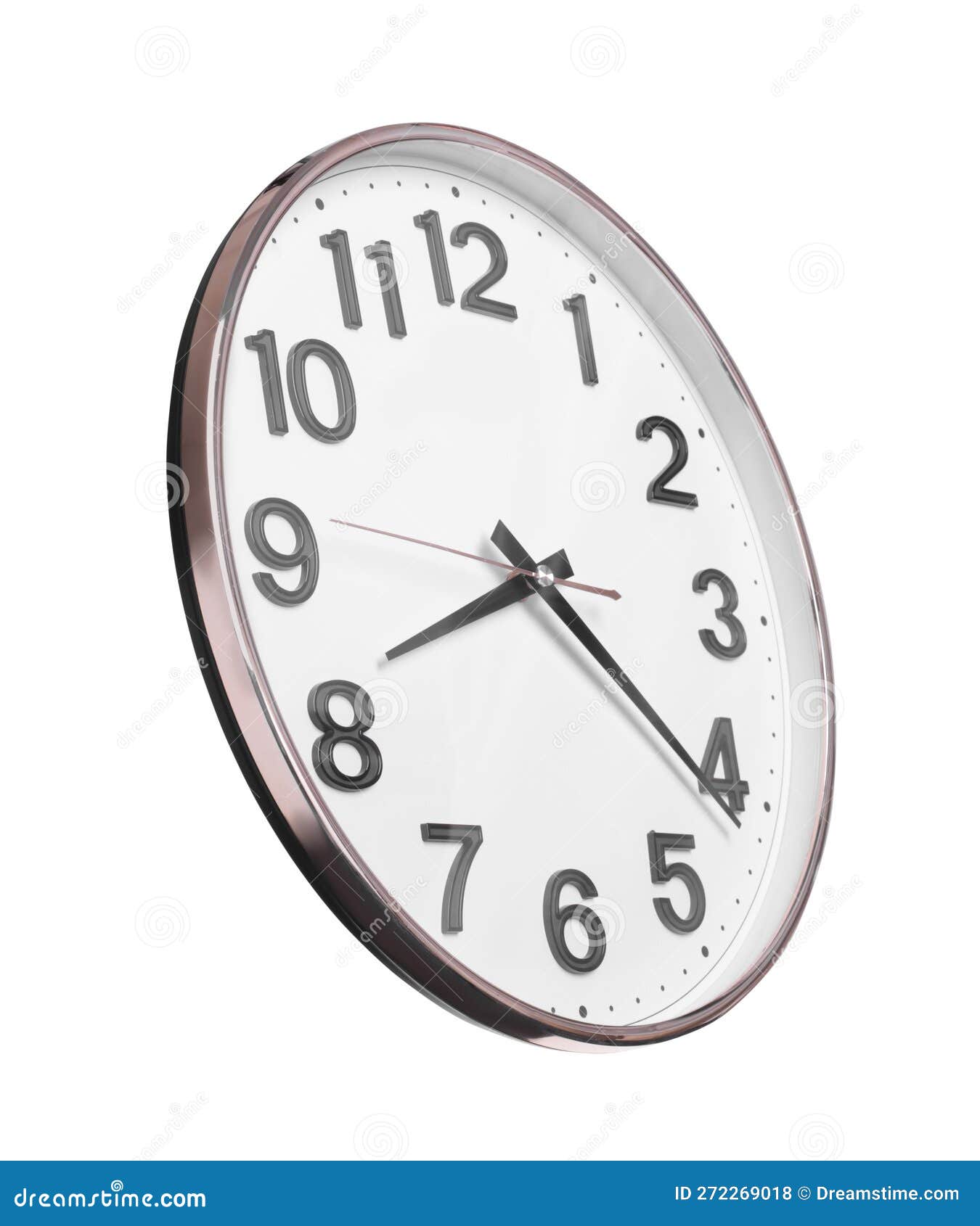 Reloj Circular Elegante Aislado En Blanco. Elemento Interior Foto de ...