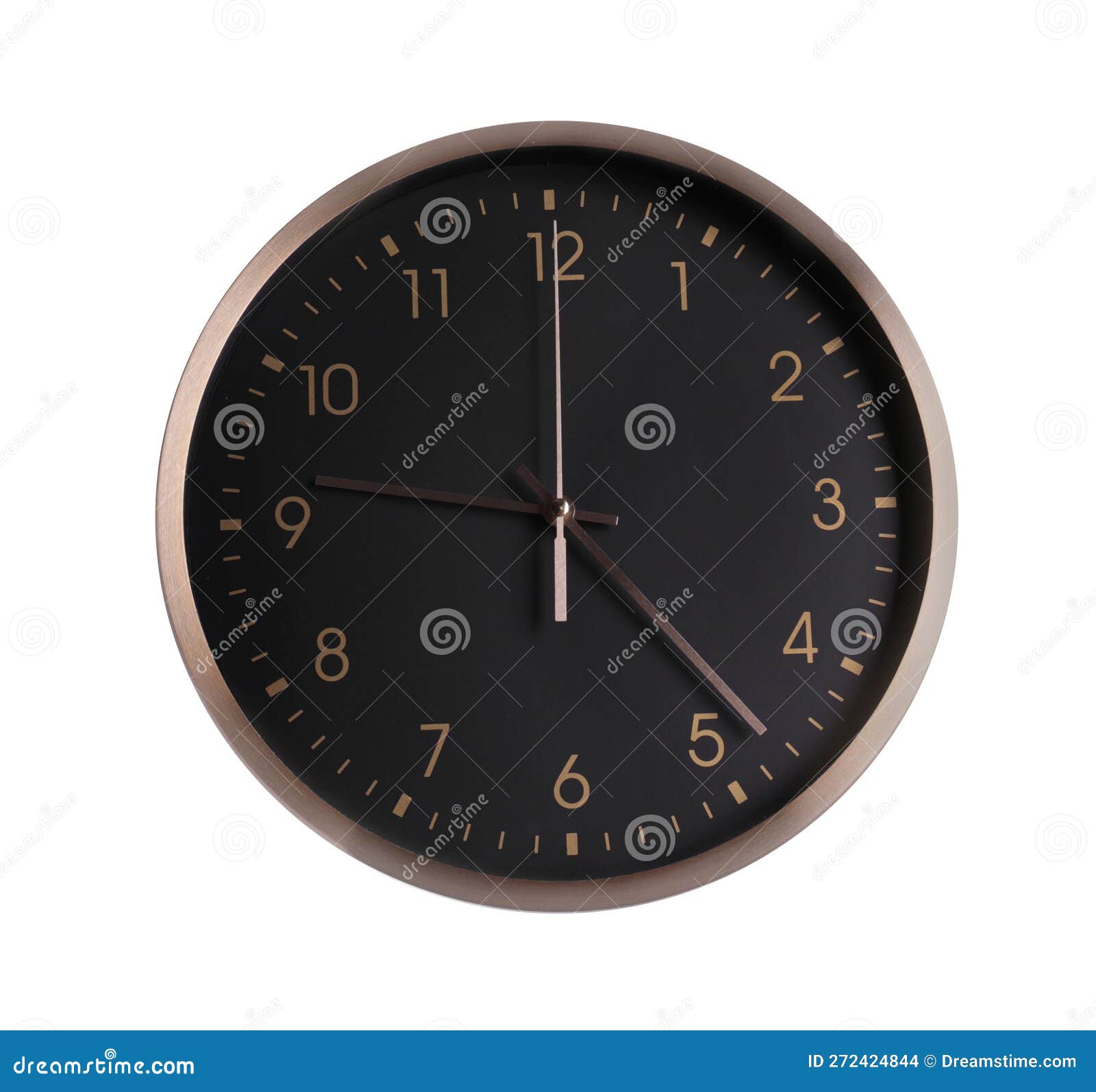 Reloj Circular Elegante Aislado En Blanco. Elemento Interior Foto de ...