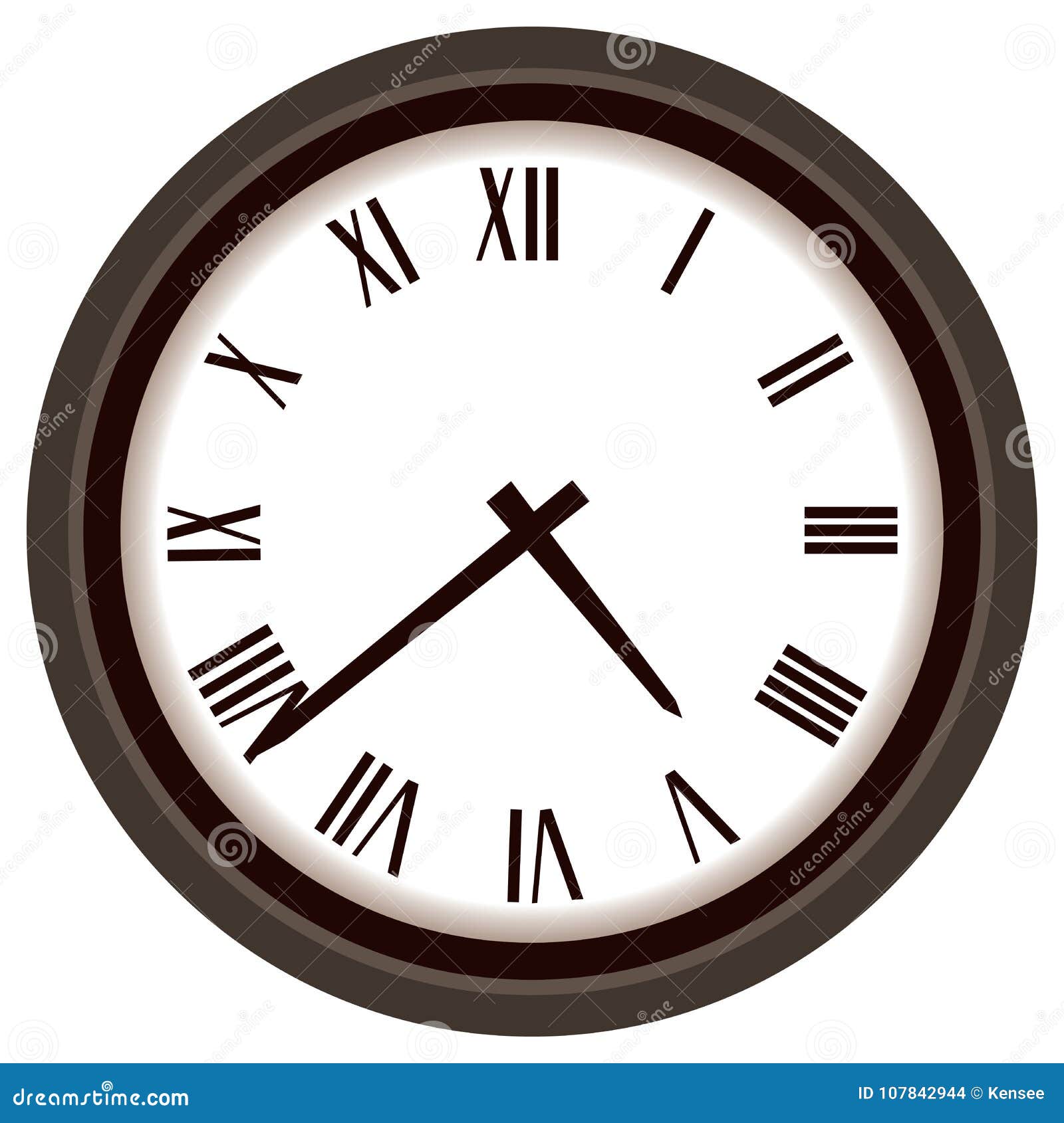 Reloj Con Los Números Romanos Ilustración del Vector - Ilustración de ...