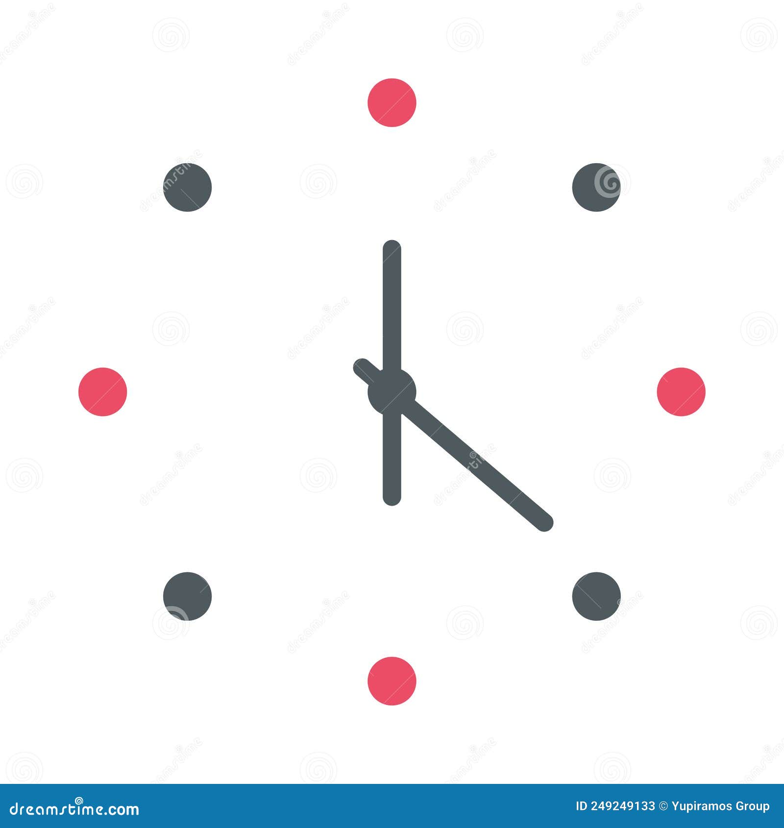 Reloj con puntos ilustración del vector. Ilustración de medida - 249249133
