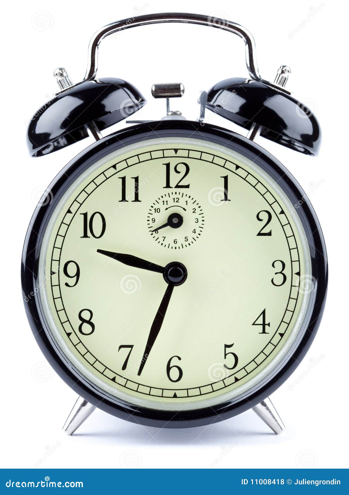 Reloj de alarma foto de archivo. Imagen de blanco, objeto - 11008418