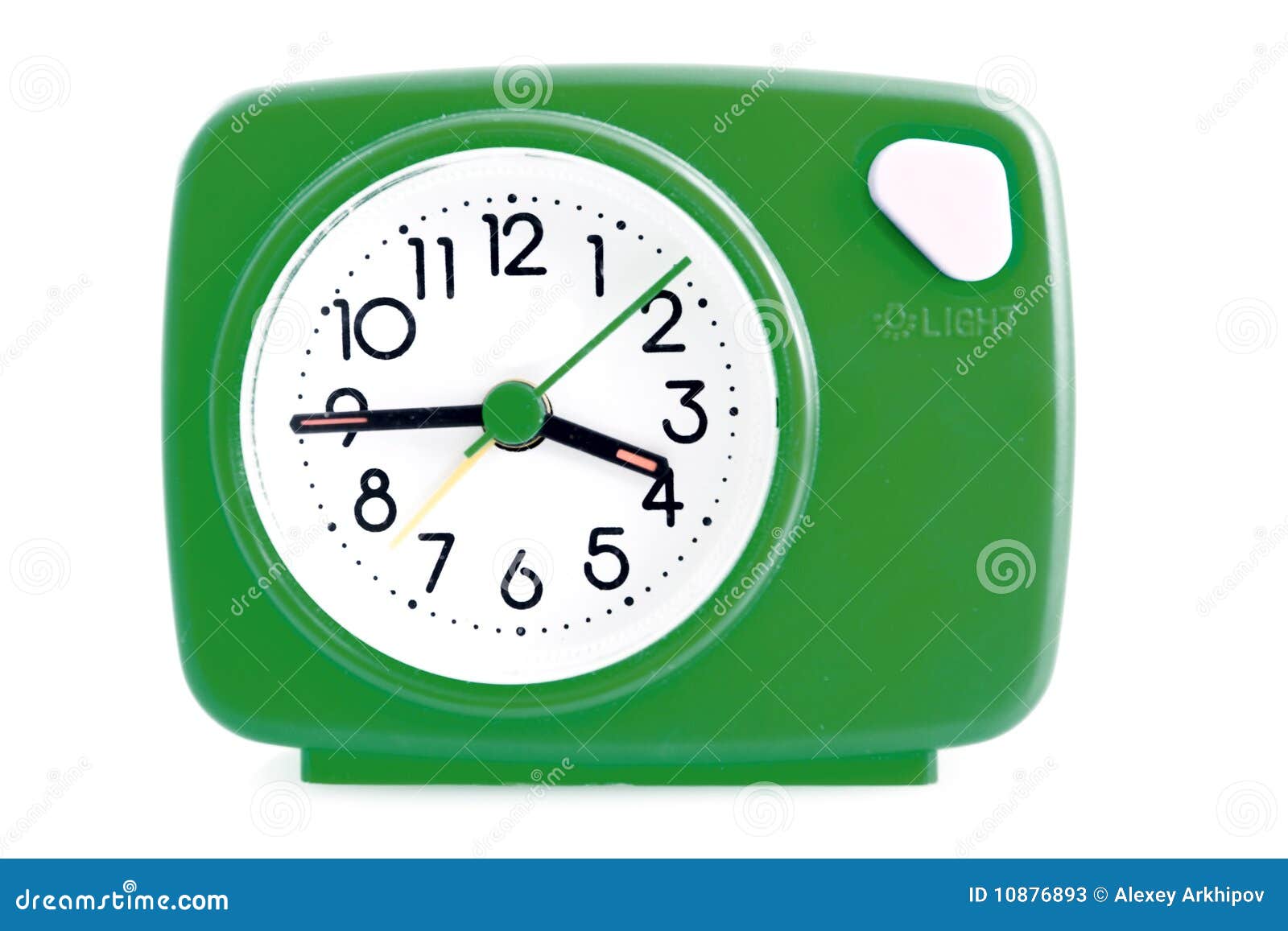 Reloj de alarma verde imagen de archivo. Imagen de anillo - 10876893