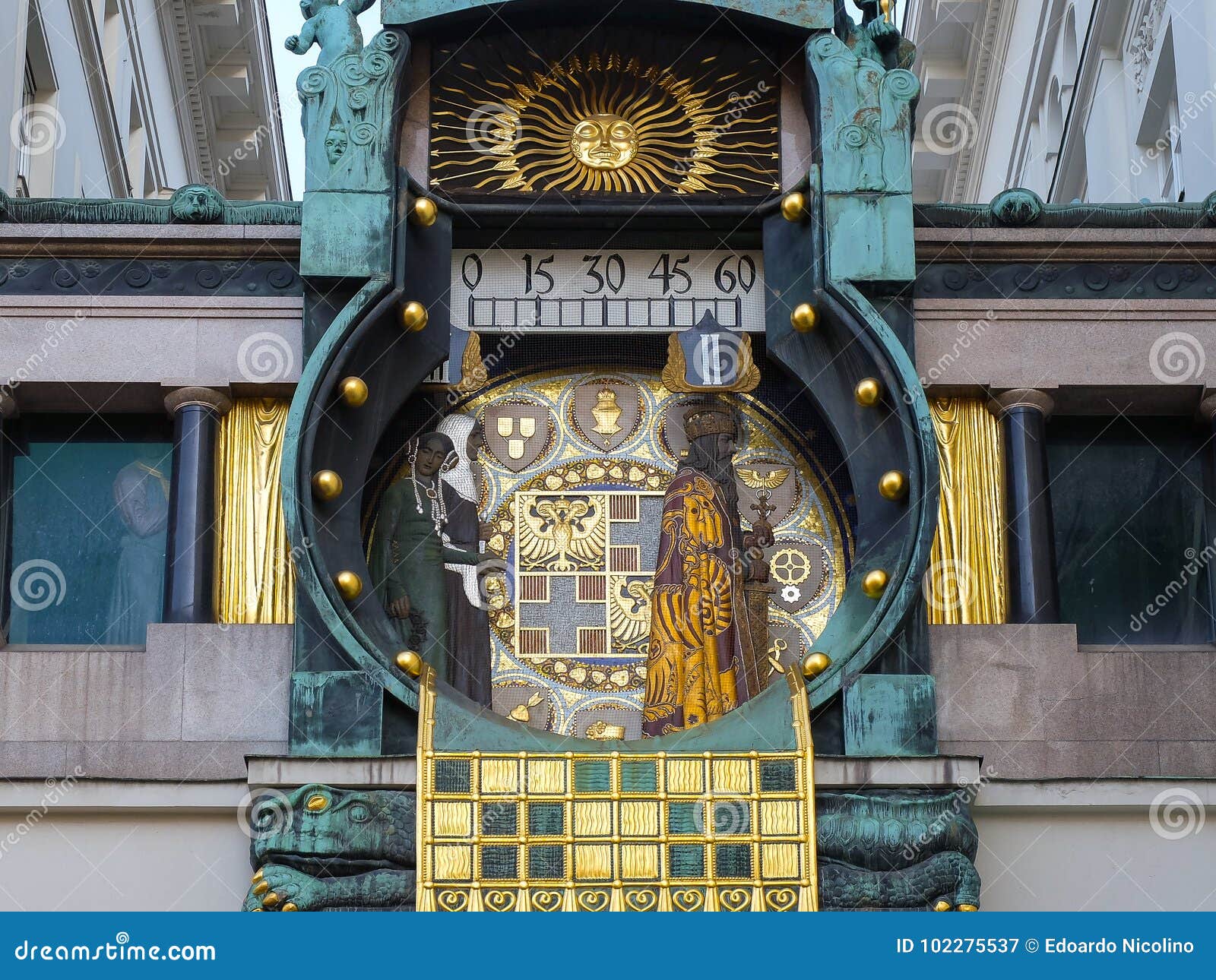 Reloj De Anker, Ankerhur En Viena Imagen de archivo - Imagen de alas ...