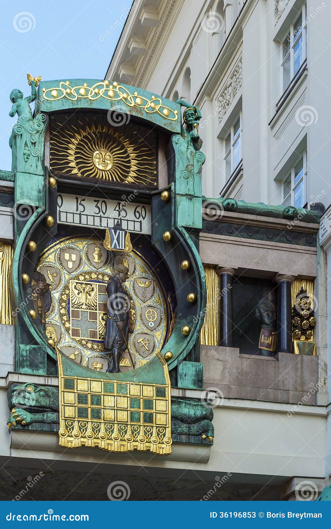 Reloj de Anker, Viena imagen de archivo. Imagen de exterior - 36196853