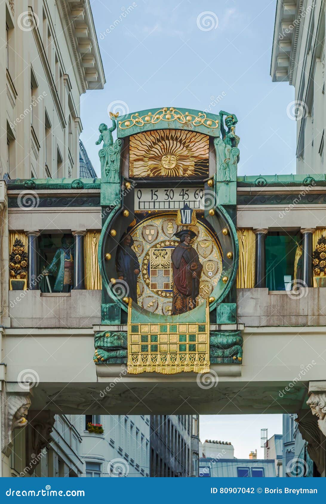 Reloj de Anker, Viena foto de archivo. Imagen de hora - 80907042