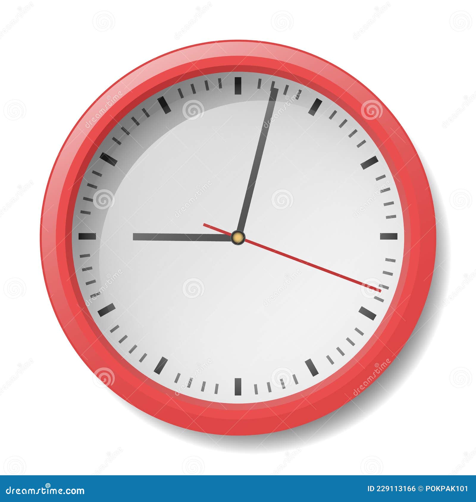 Reloj De Cuadros Rojo Moderno Ilustración del Vector - Ilustración de ...