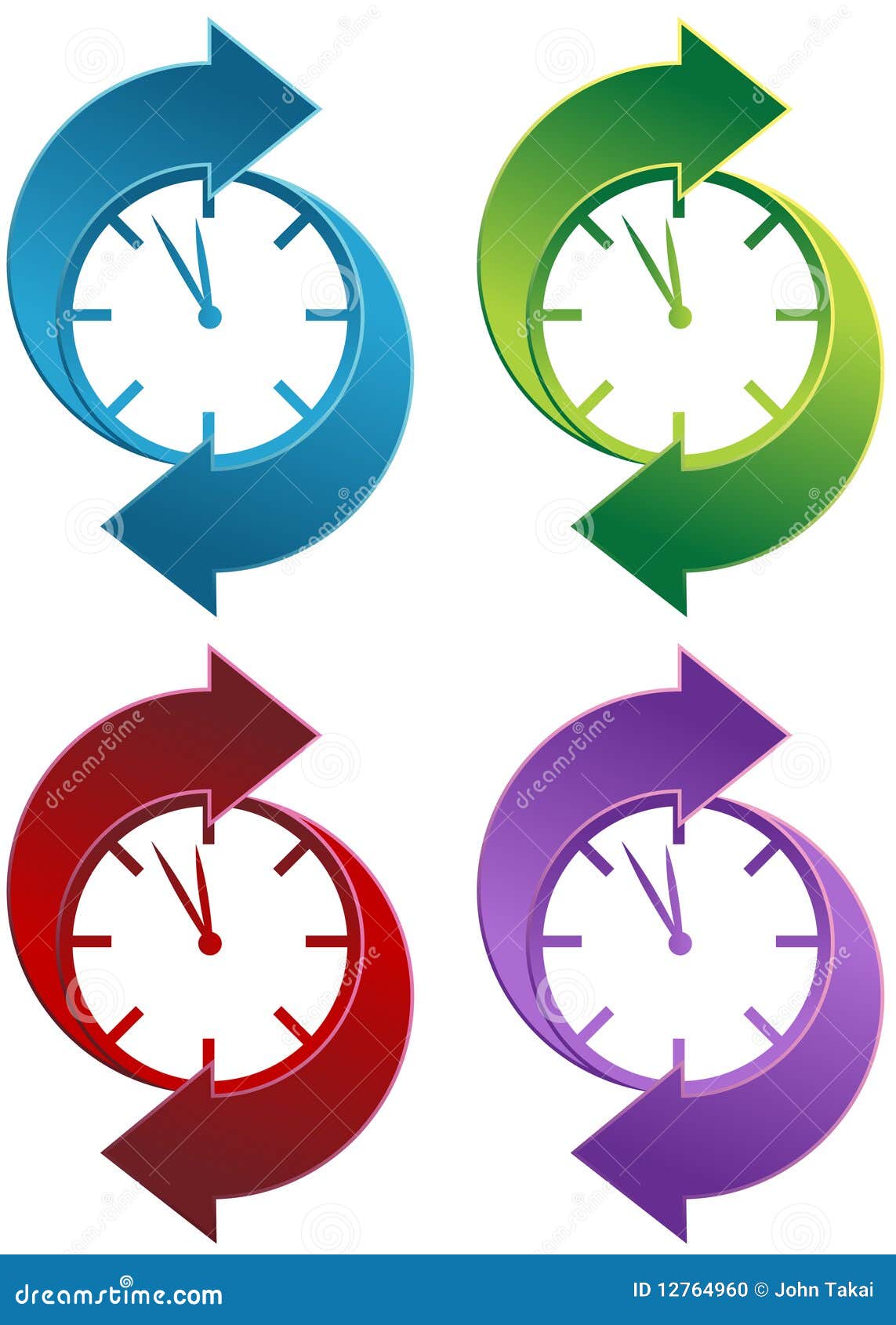 Reloj de giro ilustración del vector. Ilustración de clockwise - 12764960