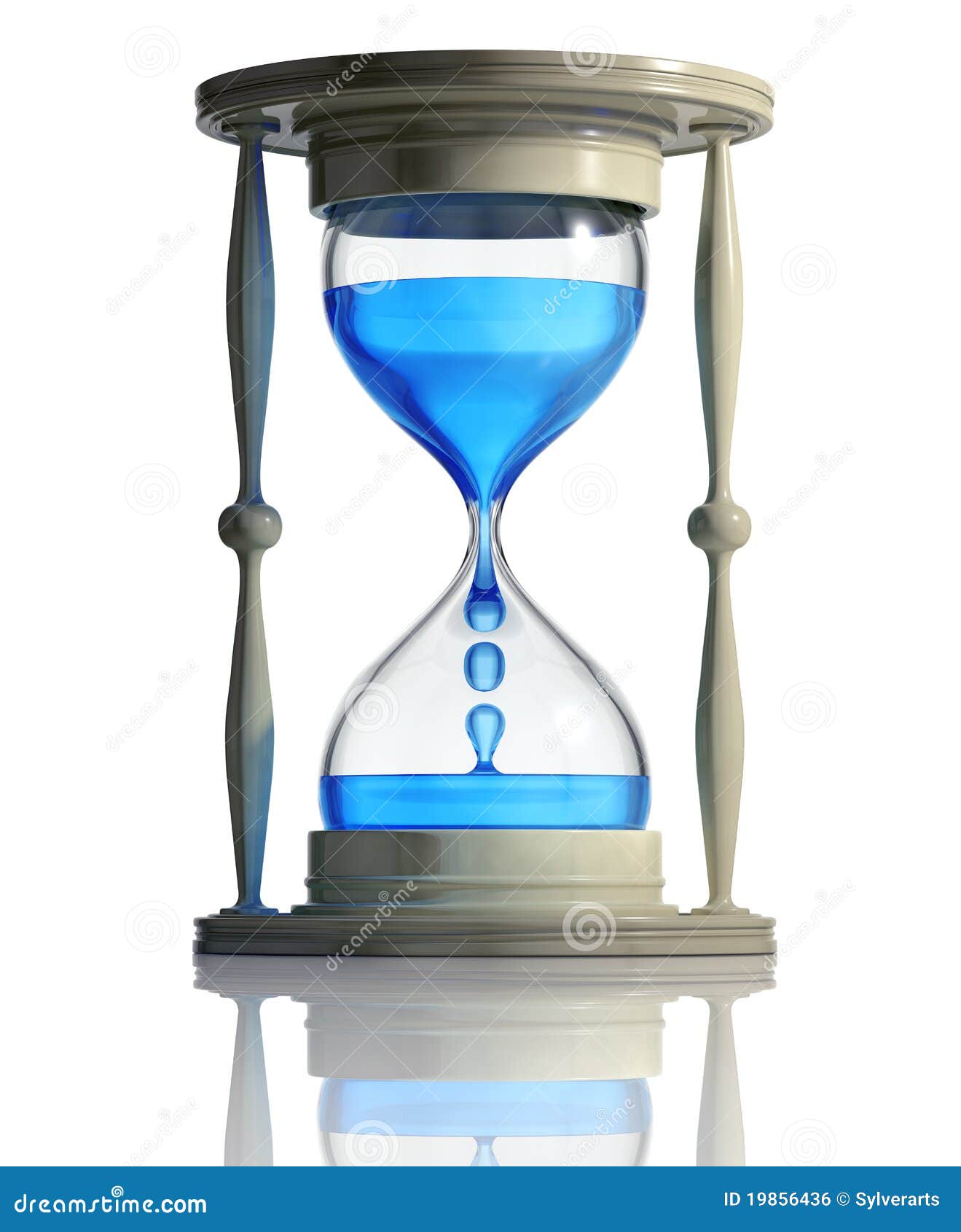 Reloj De La Arena Con Agua Adentro. Imagen de archivo libre de regalías ...