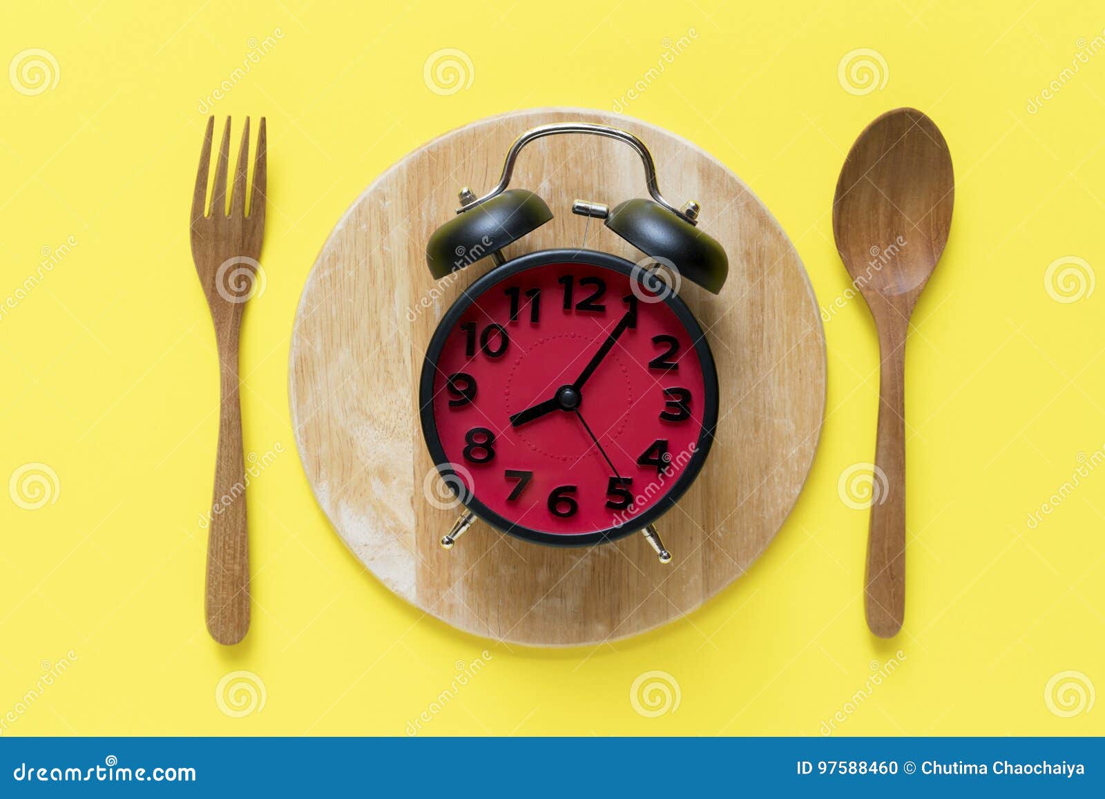 Reloj De La Comida Concepto Sano Del Alimento Foto de archivo - Imagen ...