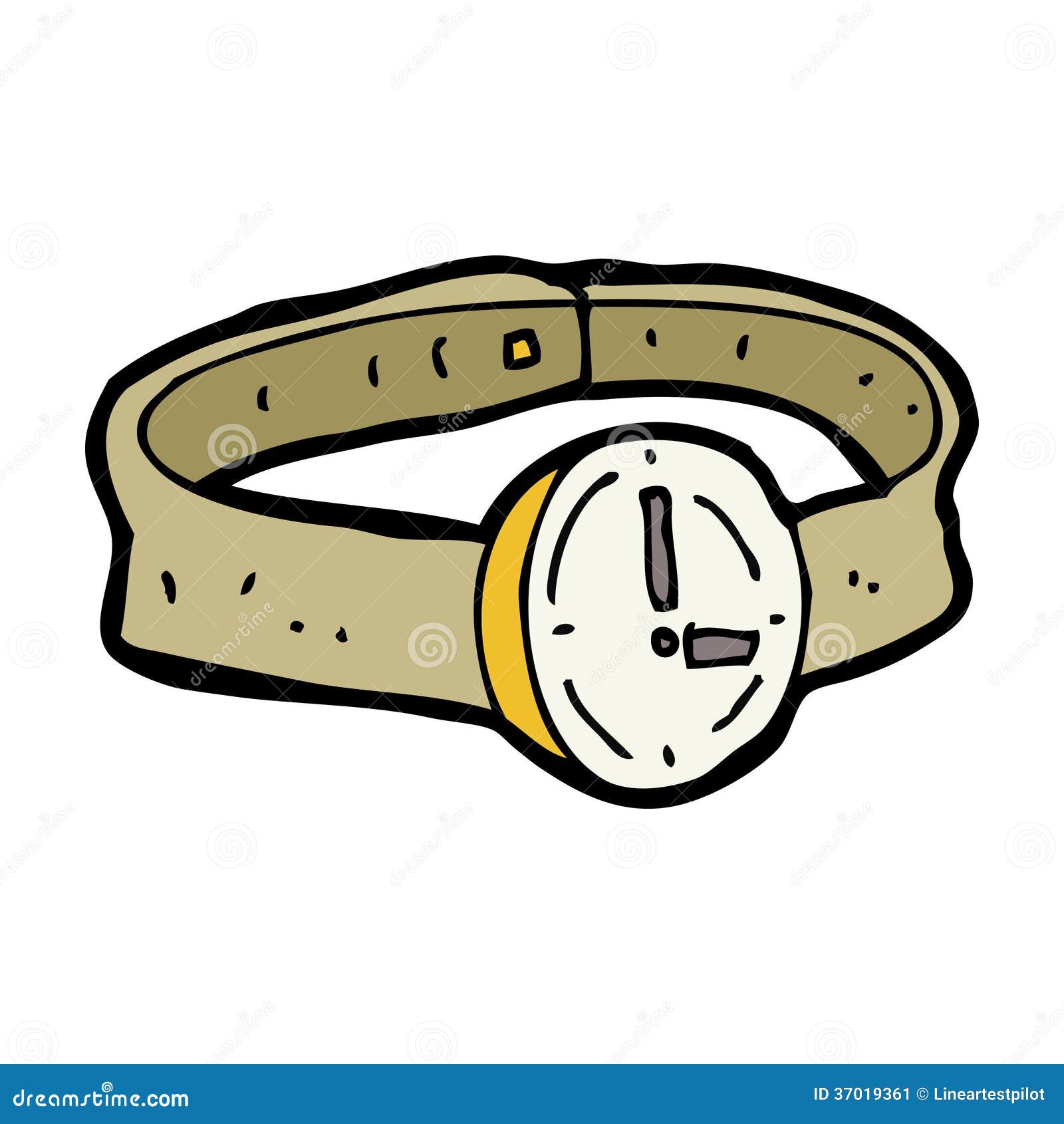 Reloj de la historieta ilustración del vector. Ilustración de tonto ...