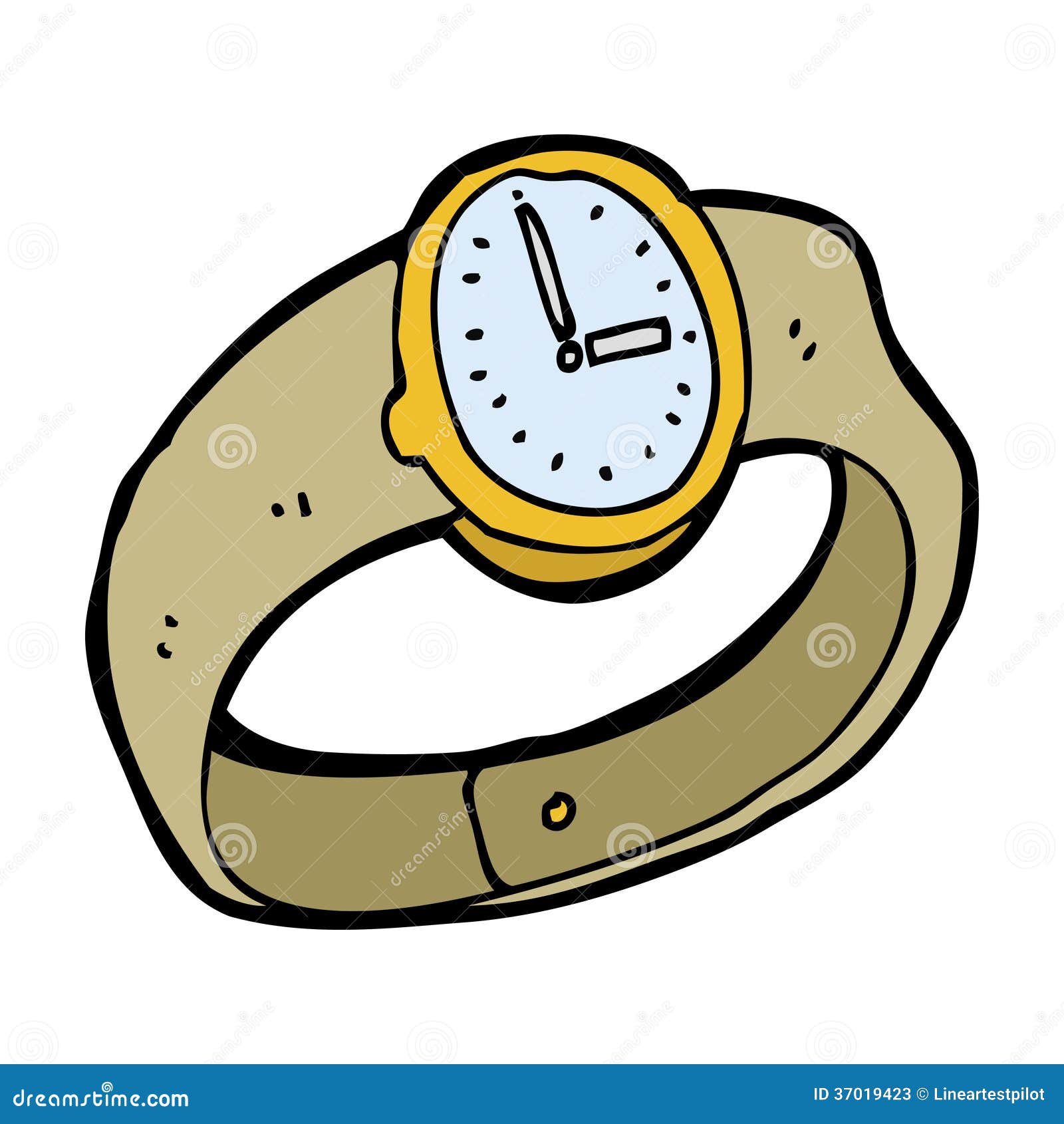 Reloj de la historieta ilustración del vector. Ilustración de tonto ...