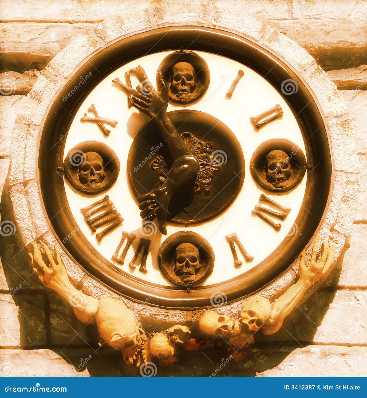 Reloj de la muerte imagen de archivo. Imagen de esqueleto - 3412387