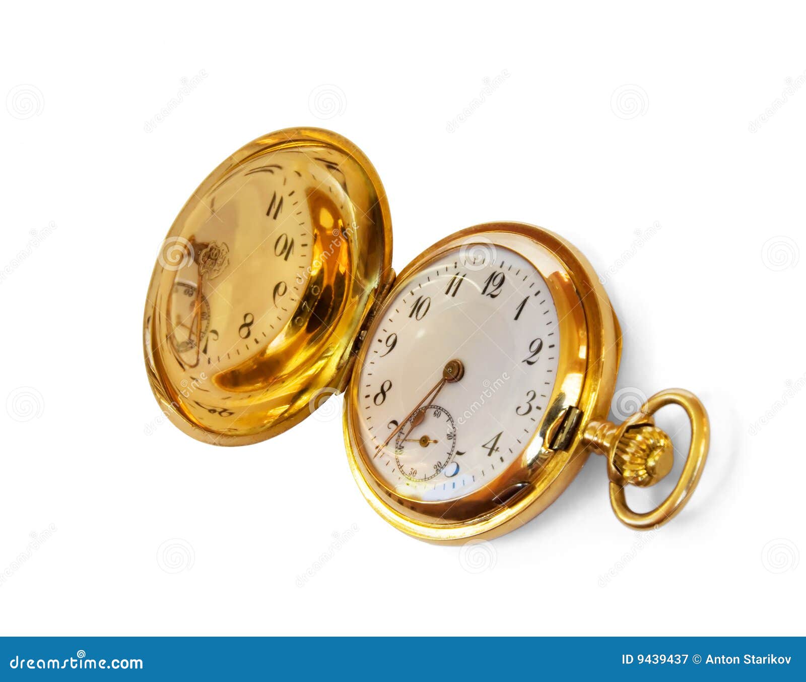 Reloj de oro antiguo imagen de archivo. Imagen de tapa - 9439437