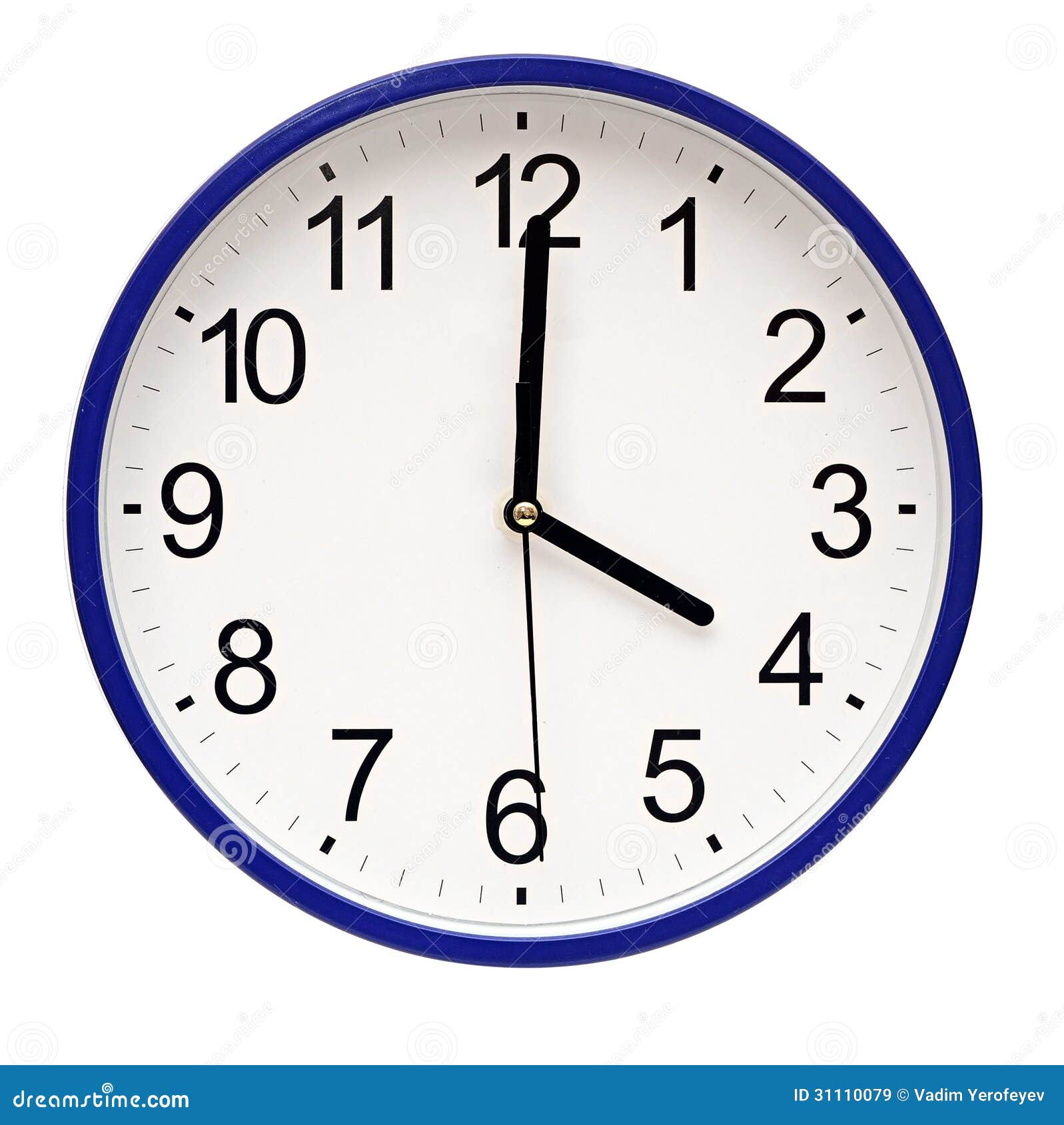 Reloj de pared azul imagen de archivo. Imagen de pared - 31110079