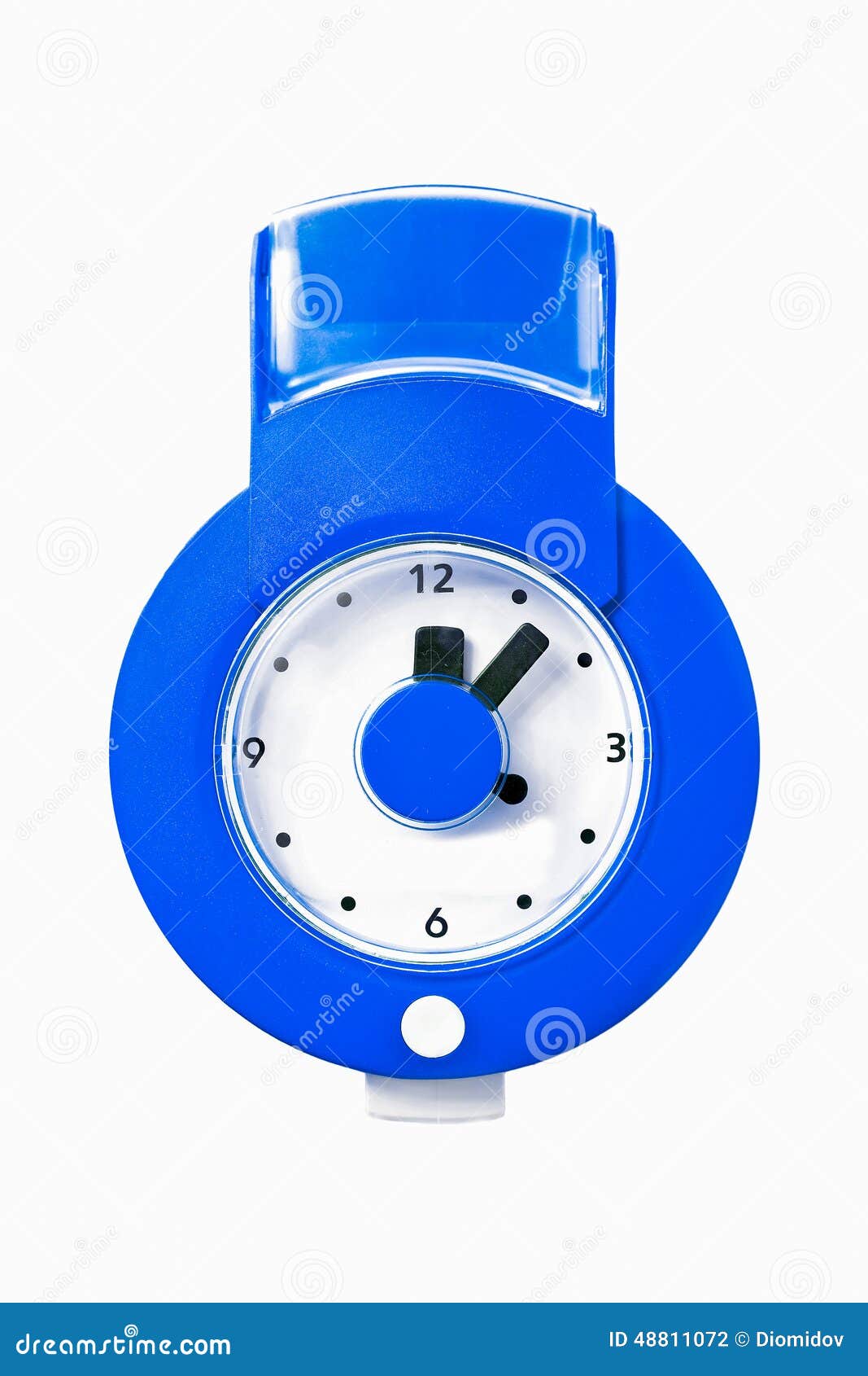 Reloj De Pared Azul Aislado En Blanco Foto de archivo - Imagen de ...