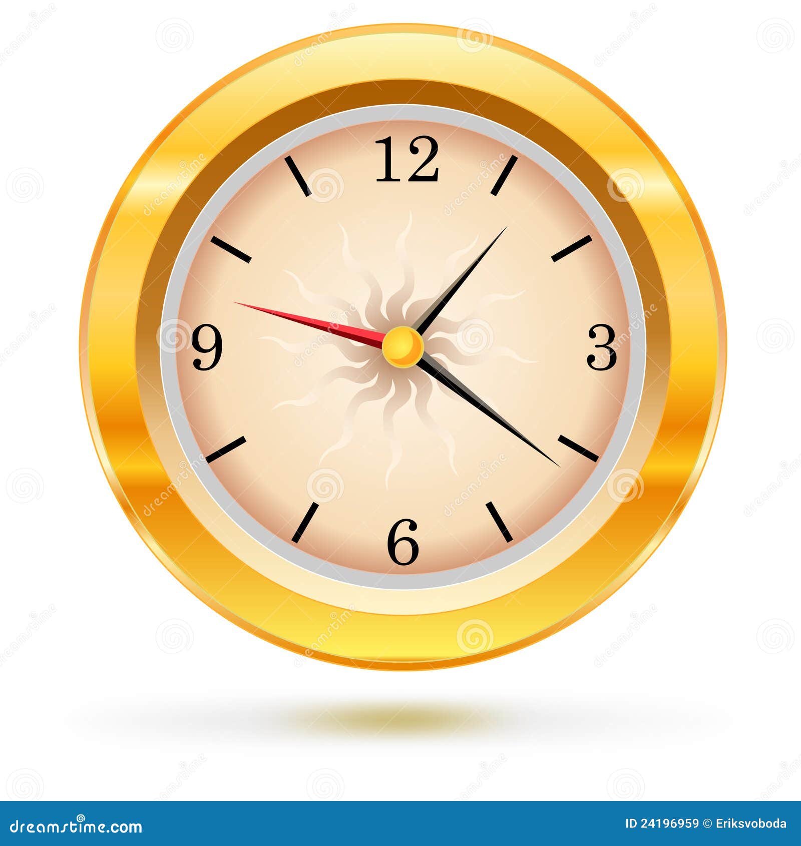 Reloj De Pared Metálico Del Vector Ilustración del Vector - Ilustración ...