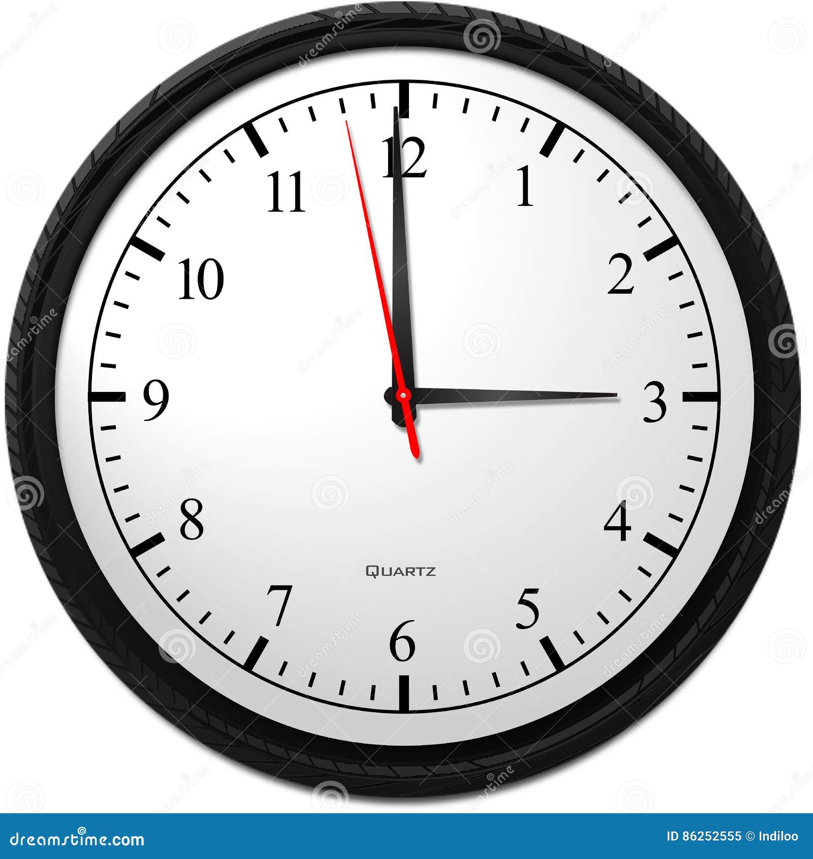 Reloj De Pared - Mostrando El ` De 3 O Registre Stock de ilustración ...