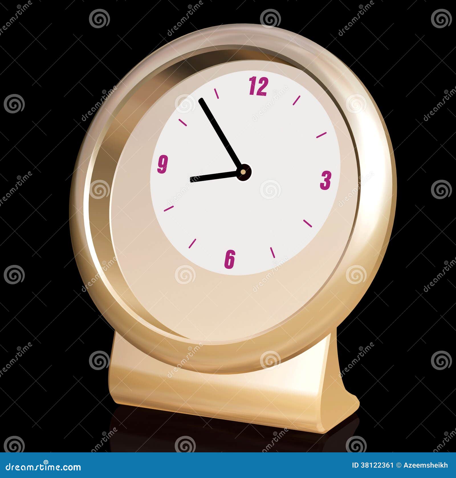 Reloj de tabla stock de ilustración. Ilustración de doméstico - 38122361
