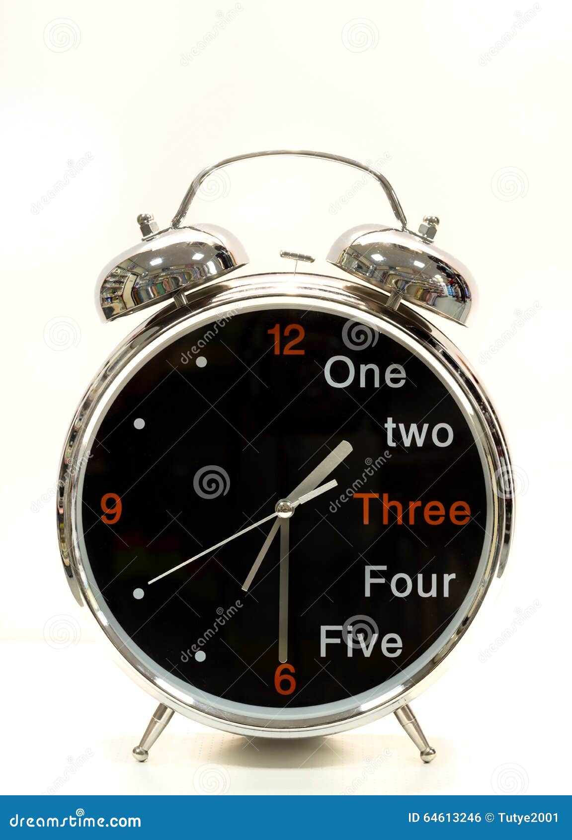 Reloj De Tabla Grande Aislado En Blanco Foto de archivo - Imagen de ...